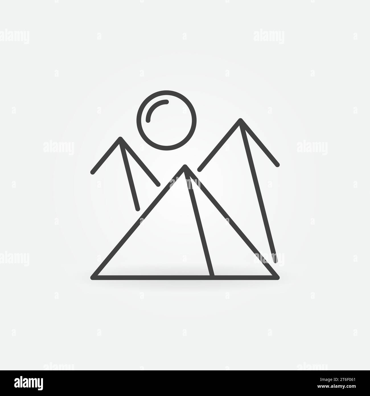 Egypt Pyramids and Sun vector Egyptian Landscape concept icon or symbol ...