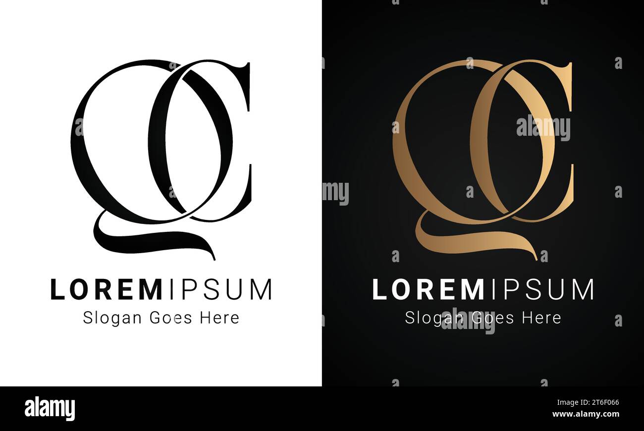 Cq letter design hi-res stock photography and images - Alamy