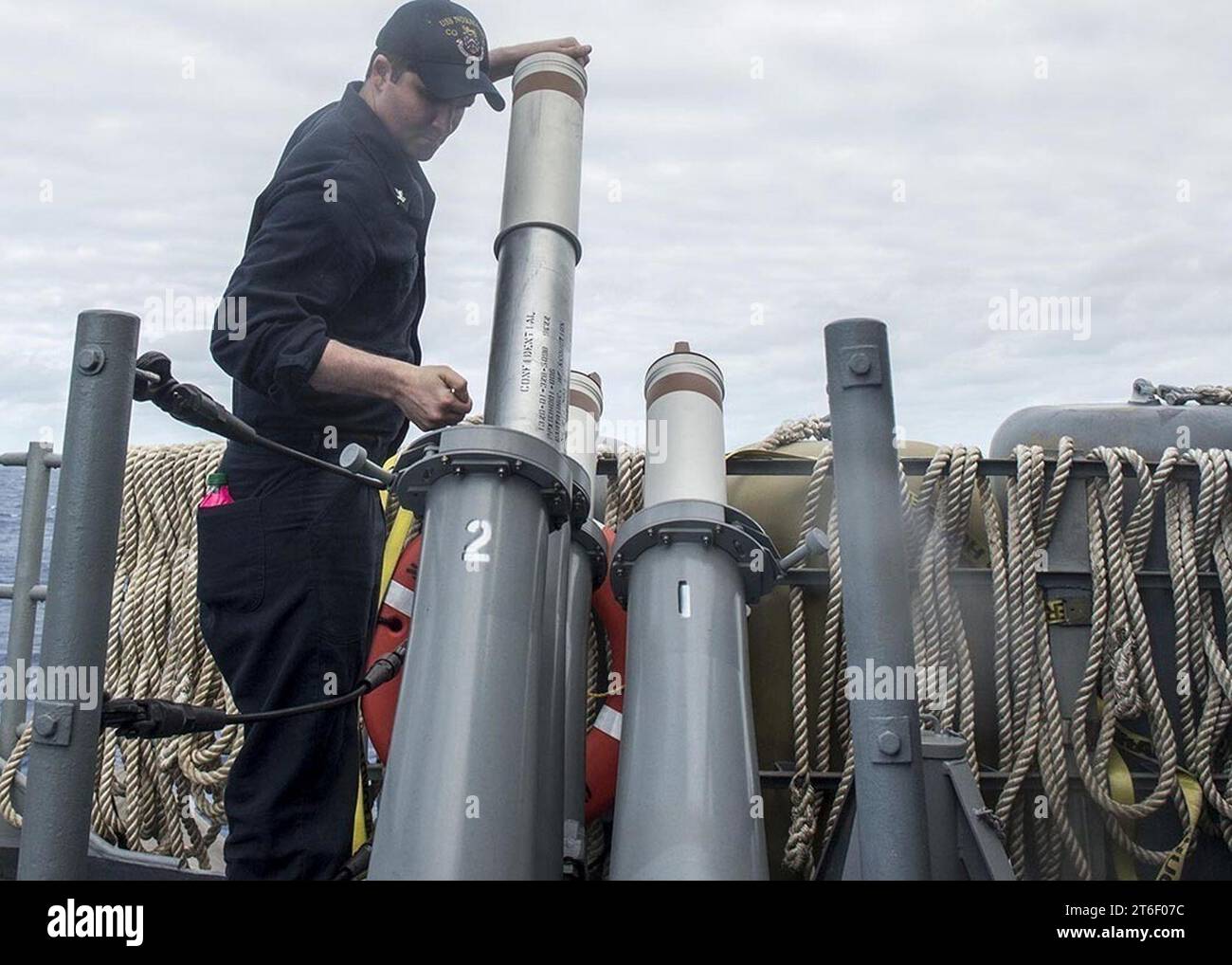 USS Normandy (CG 60) deployment 150316 Stock Photo - Alamy