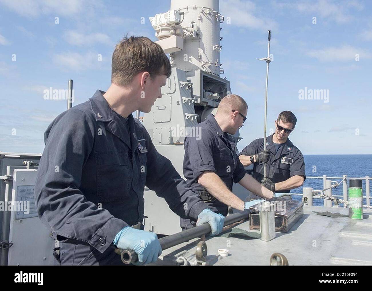USS Normandy (CG 60) deployment 150318 Stock Photo - Alamy
