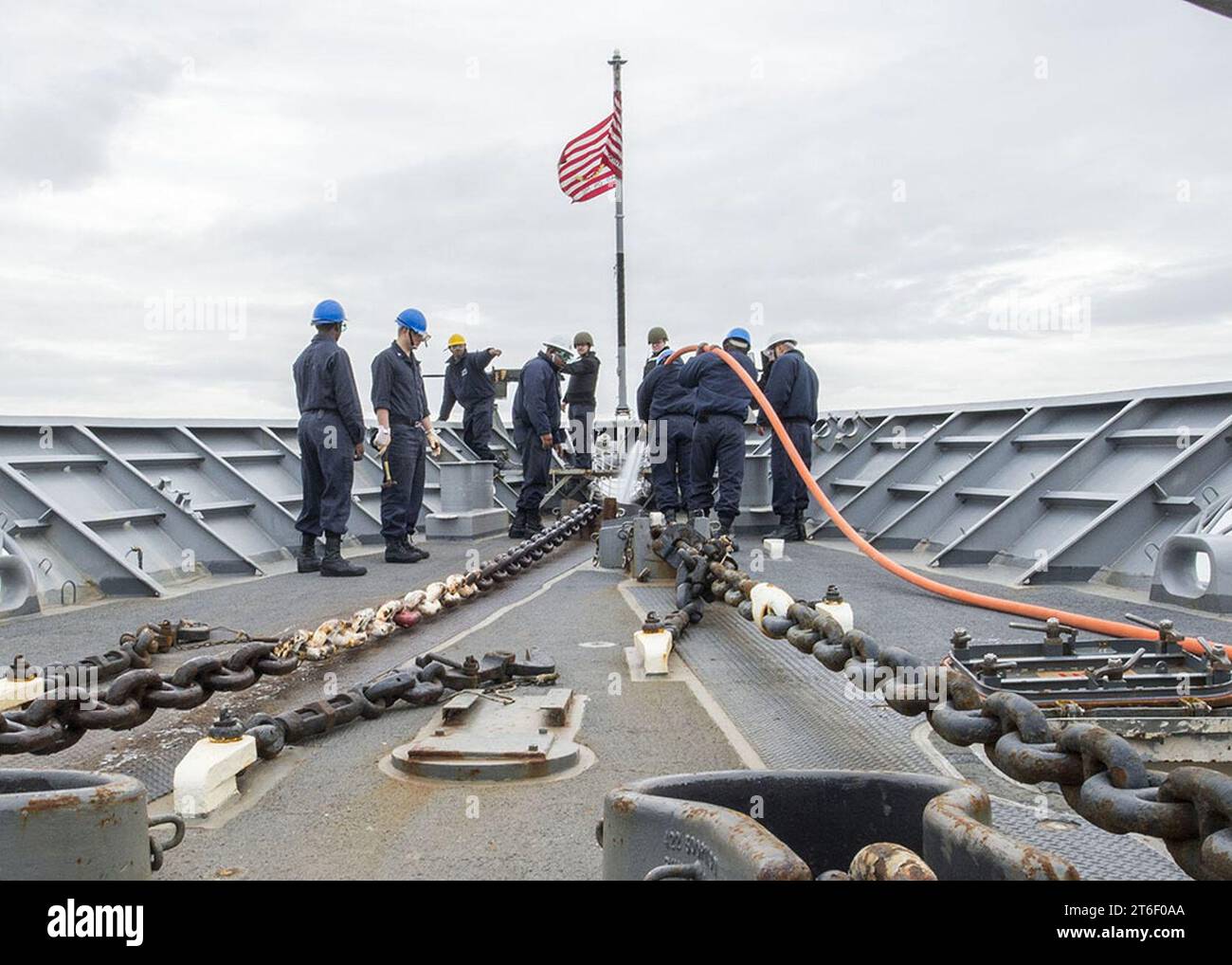 USS Normandy (CG 60) deployment 150328 Stock Photo - Alamy