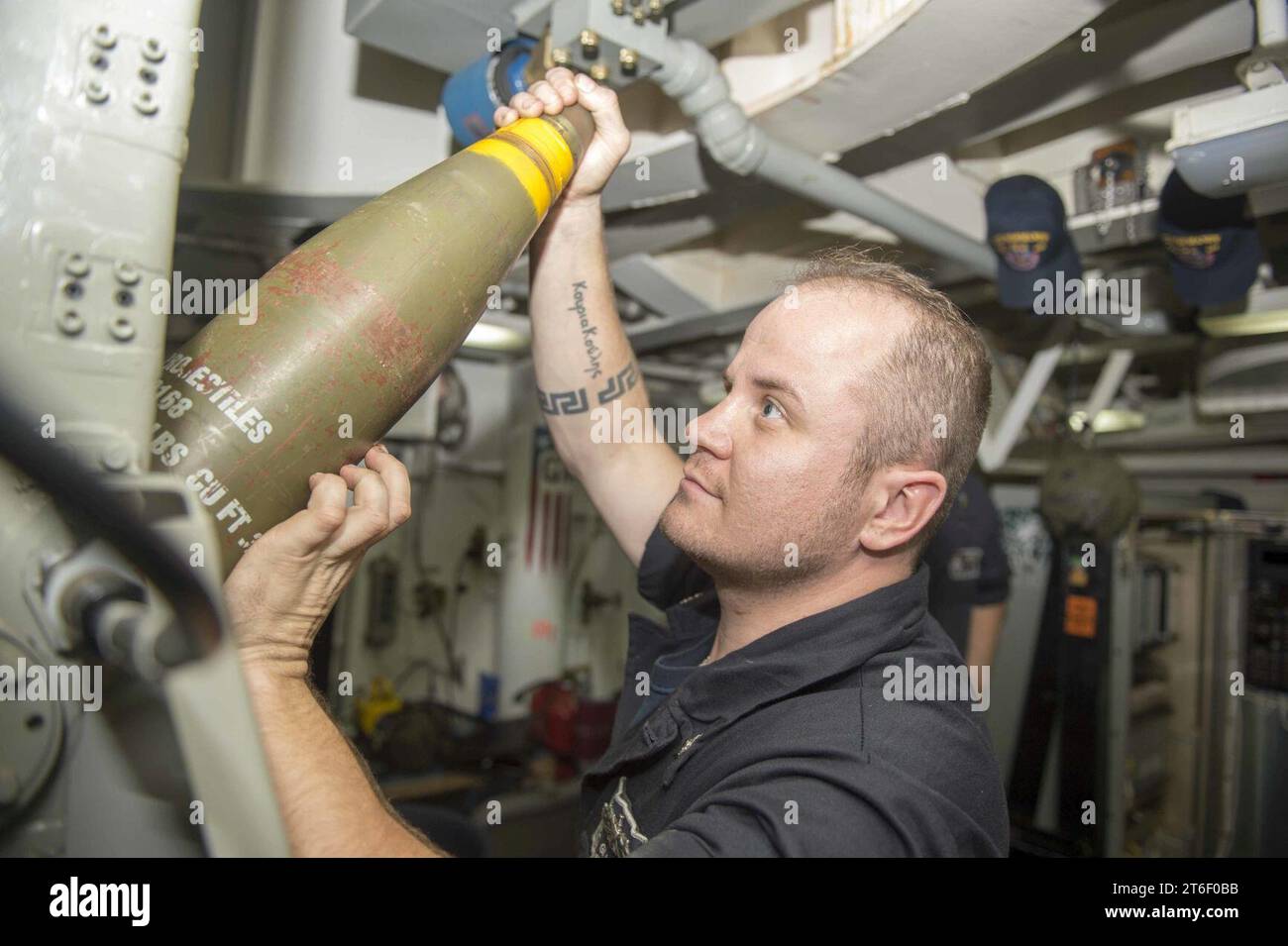 USS Normandy (CG 60) deployment 150913 Stock Photo - Alamy