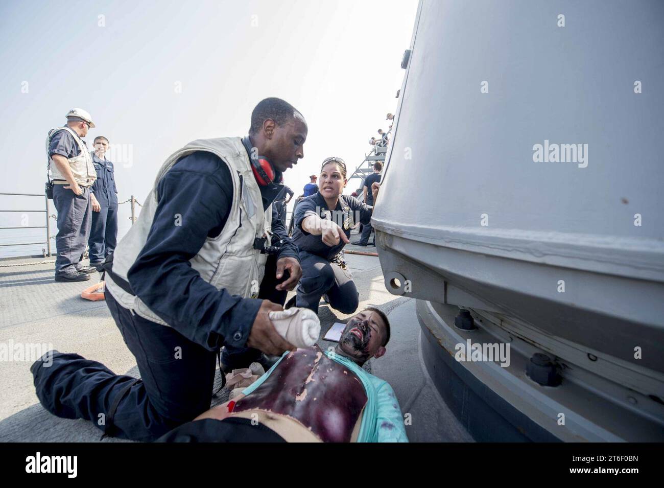 USS Normandy (CG 60) deployment 150831 Stock Photo - Alamy