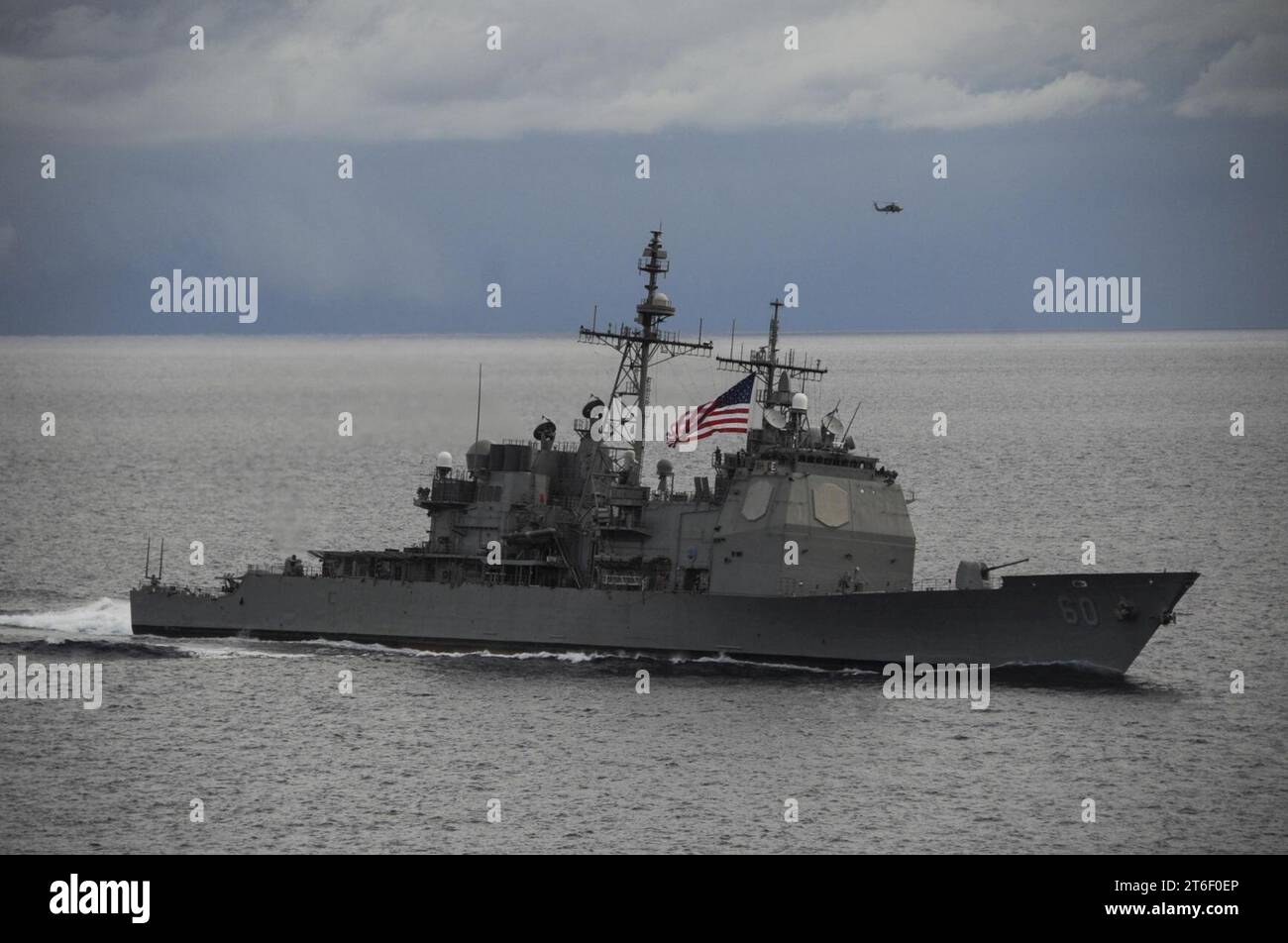 USS Normandy is underway Stock Photo - Alamy