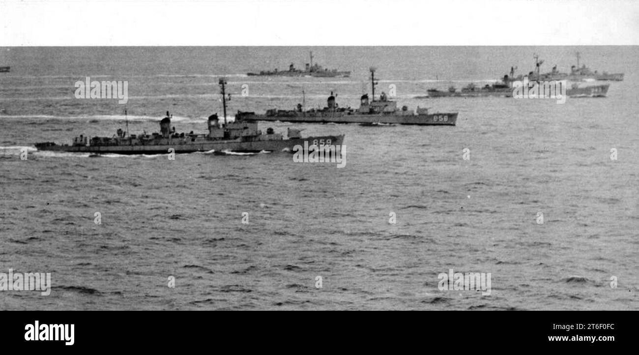 USS Norris (DDE-859), USS Fred T. Berry (DDE-858) and USS Blandy (DD ...