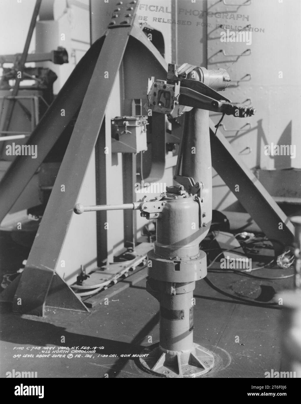 USS North Carolina gun mount Stock Photo - Alamy