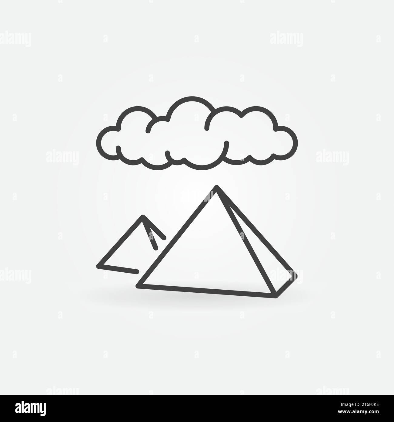 Egyptian Pyramids and Cloud vector Egypt History concept thin line icon ...