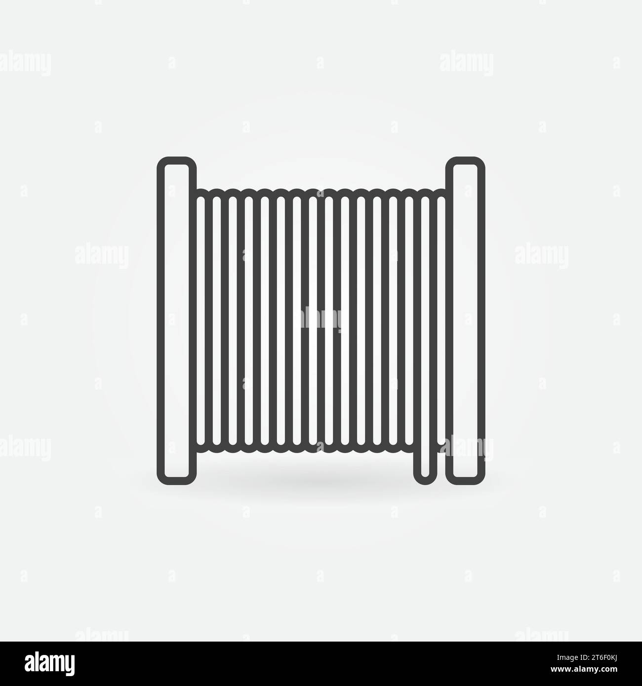 3D Printing Filament vector concept icon or symbol in thin line style ...