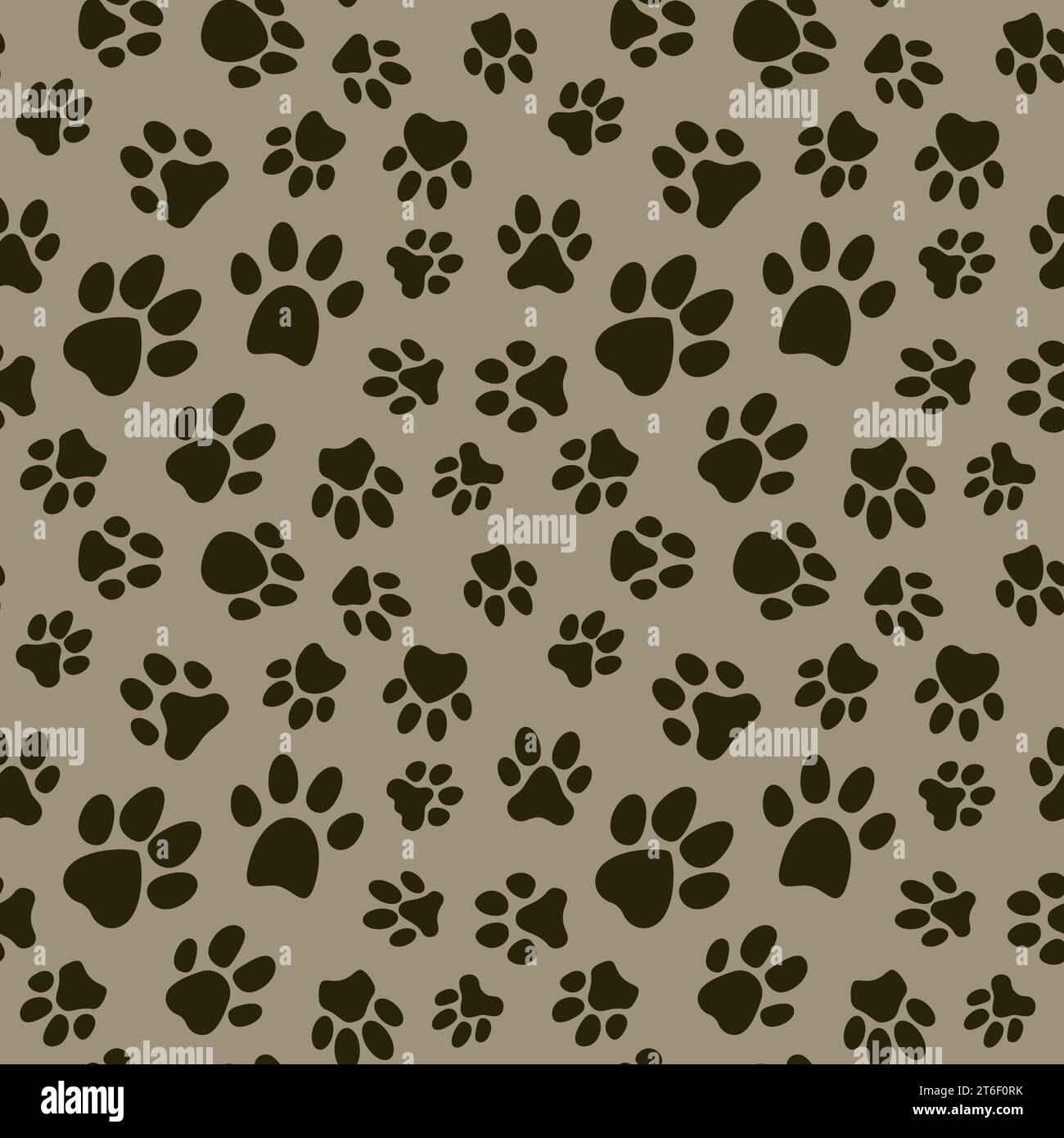 Animal Paw Prints vector concept seamless pattern or background Stock ...