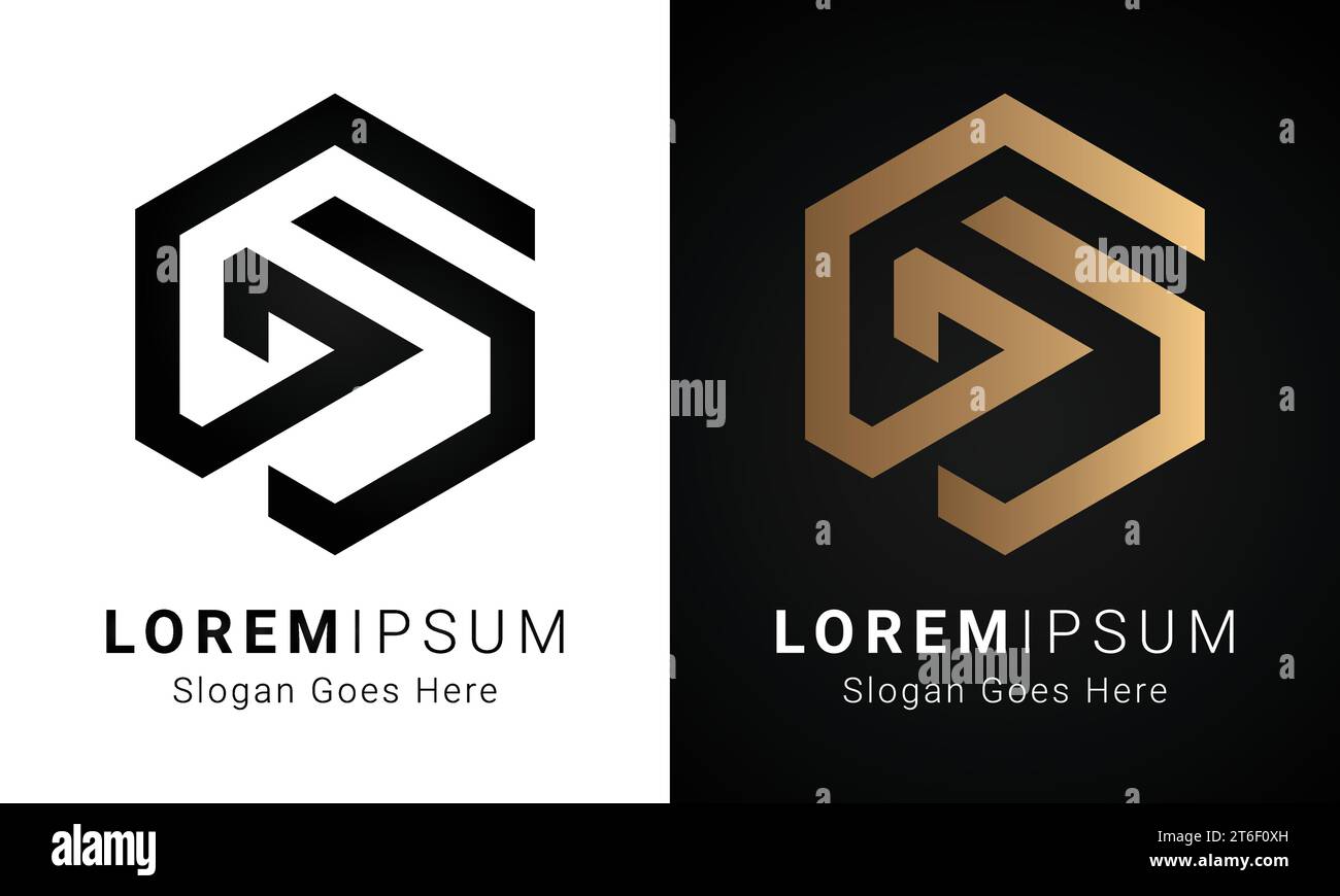 Luxury Initial GC or CG Monogram Text Letter Logo Design Stock Vector ...