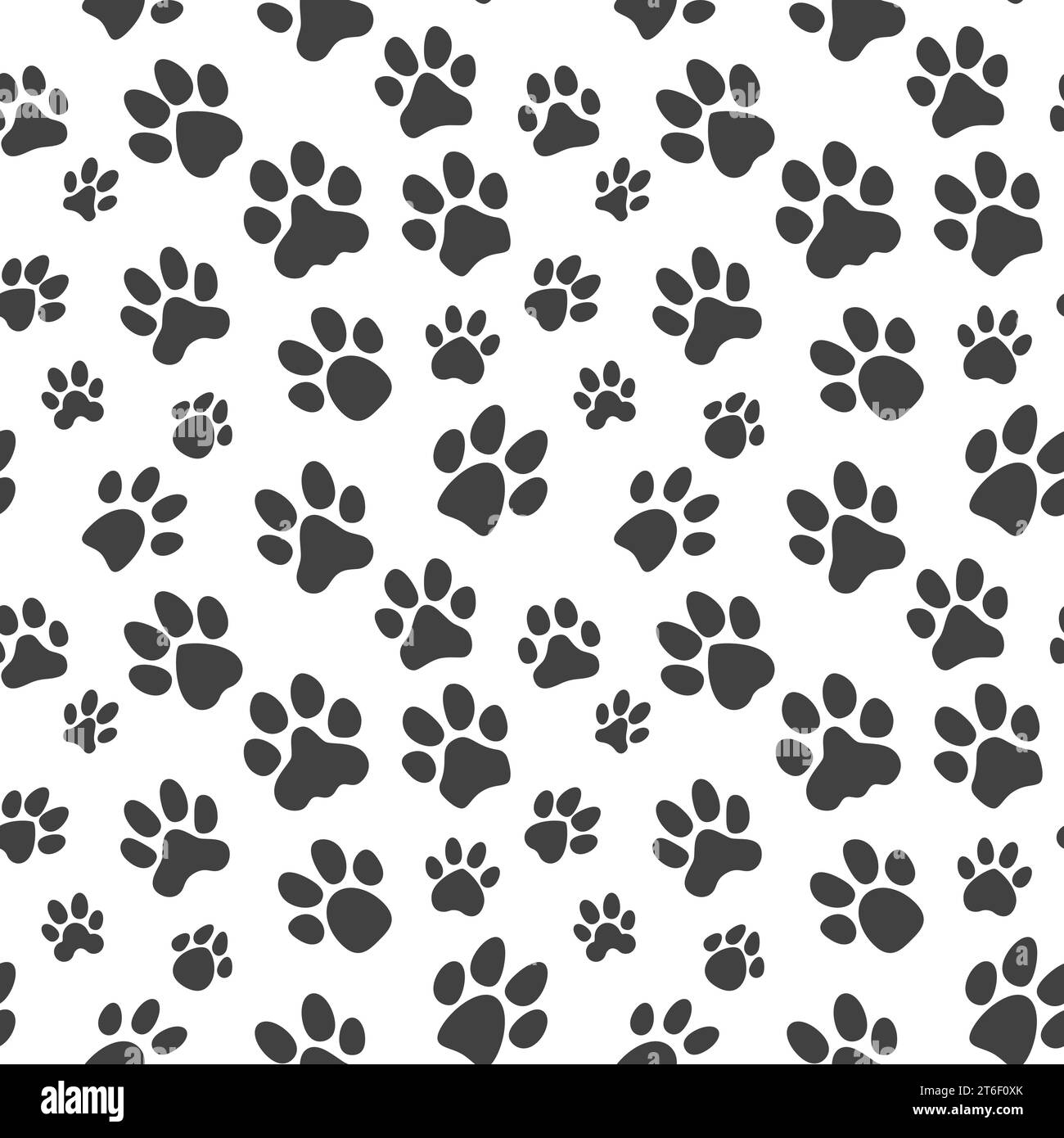 Pet Paw Prints vector Animal Lover concept minimal seamless pattern ...