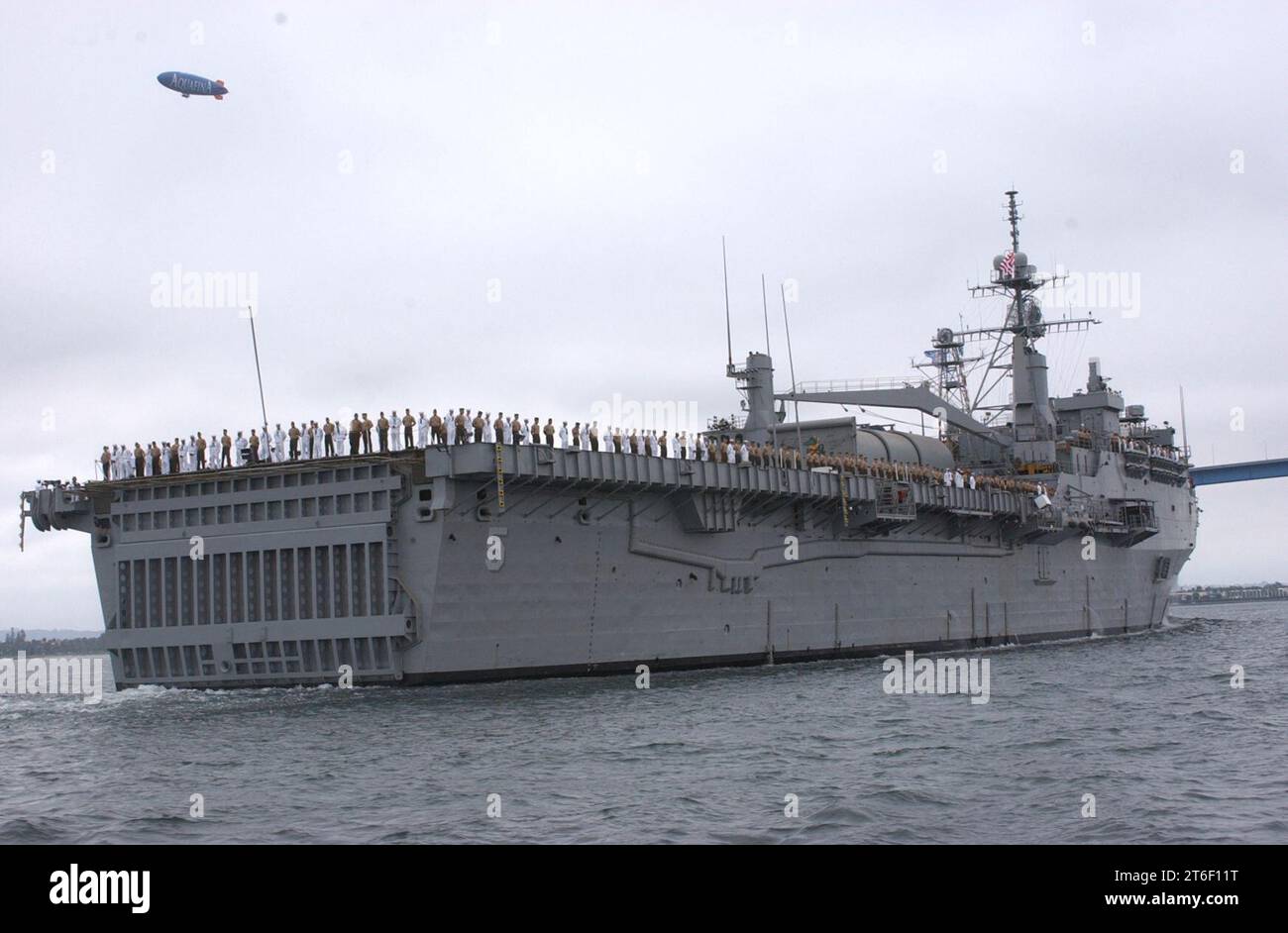 USS Ogden (LPD-5) stern Stock Photo - Alamy