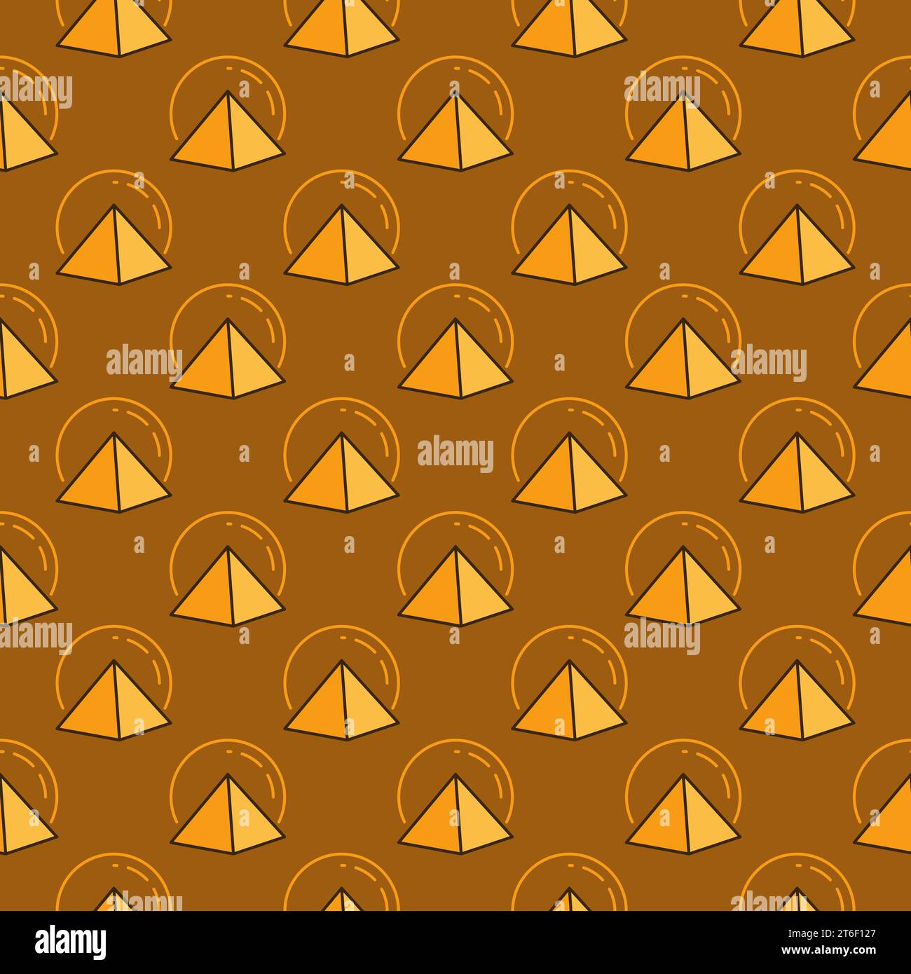 Egyptian Pyramids vector Egypt Culture concept colored seamless pattern ...