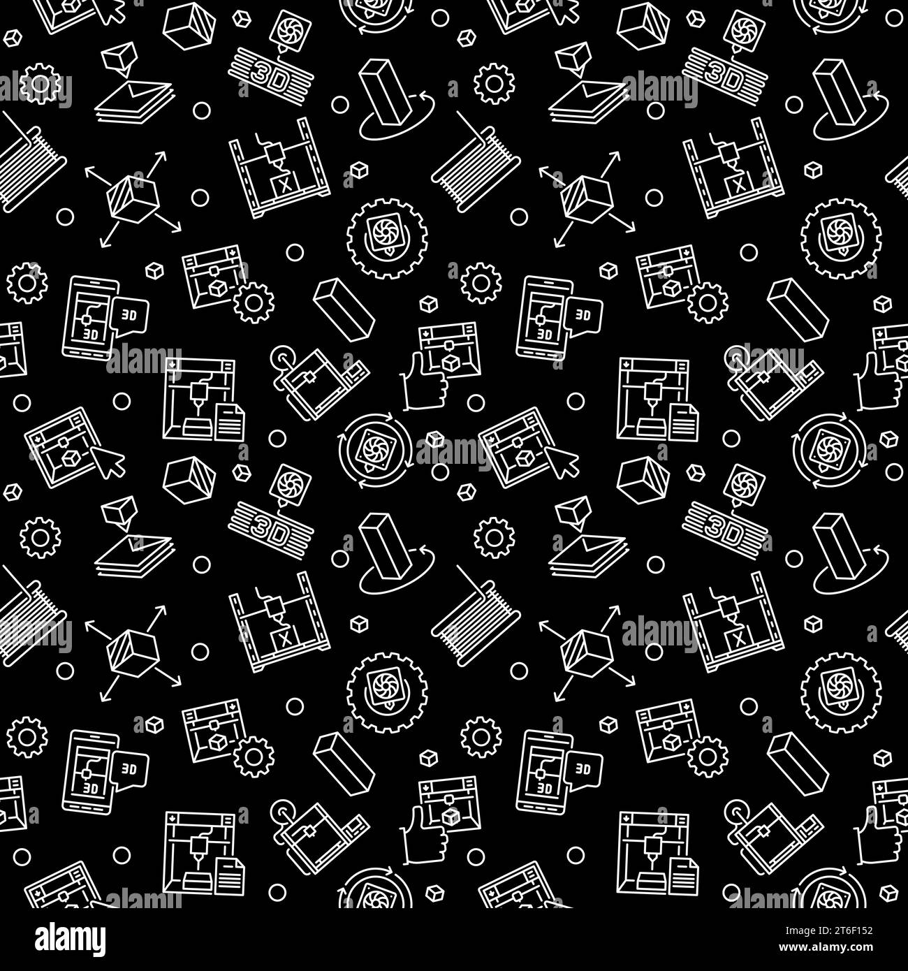 3d Printer Technology vector three-dimensional printing concept minimal ...