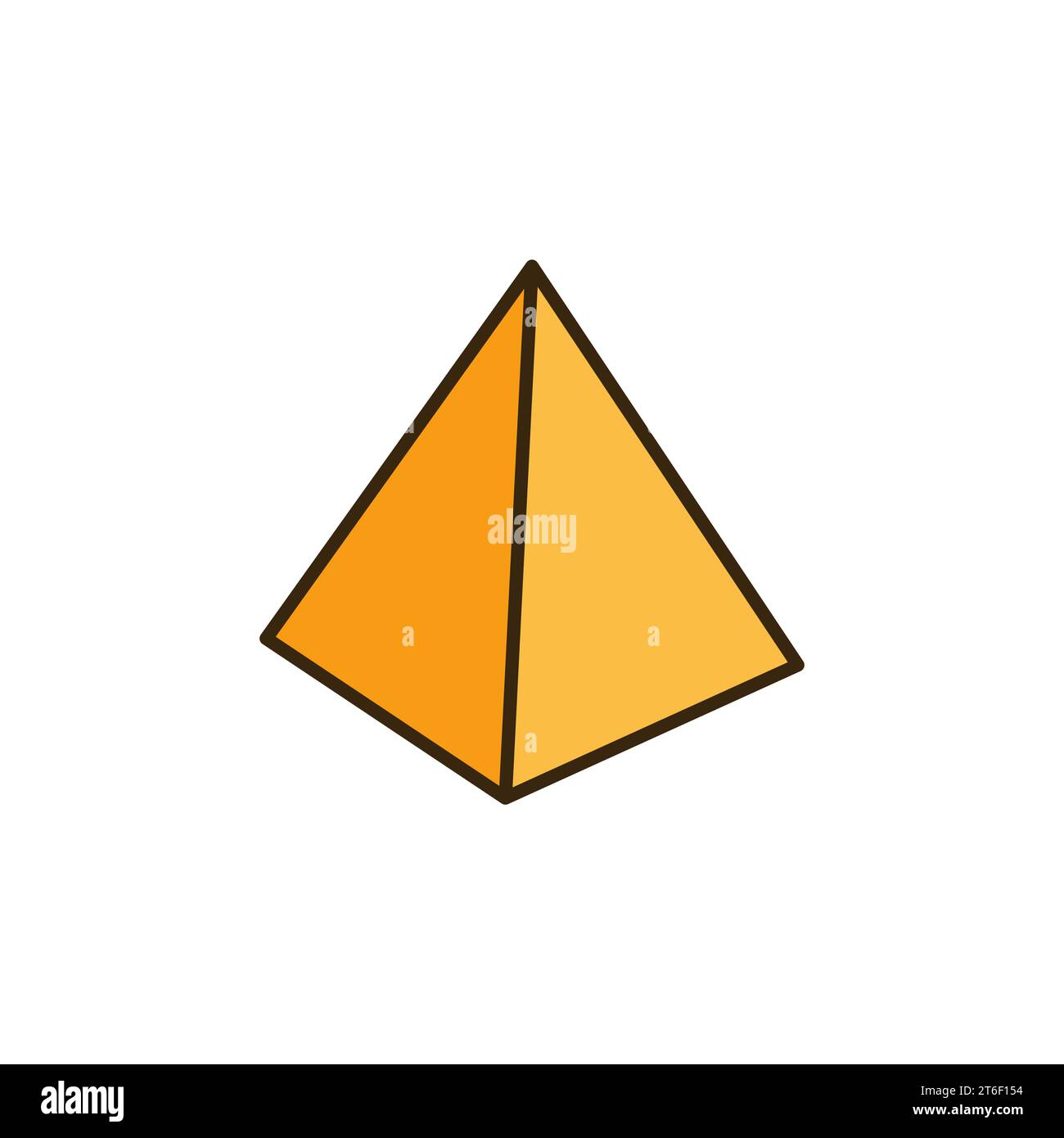 Yellow Pyramid vector concept modern colored icon or symbol Stock ...