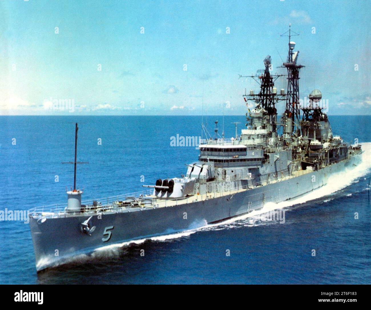 USS Oklahoma City (CLG-5) at sea in the early 1960s Stock Photo - Alamy