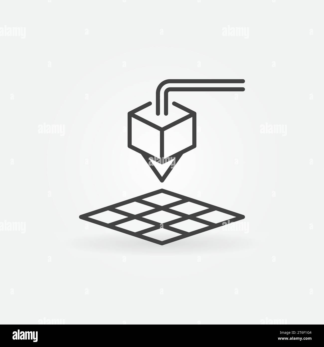 3D Printing vector Technology concept linear icon or symbol Stock ...