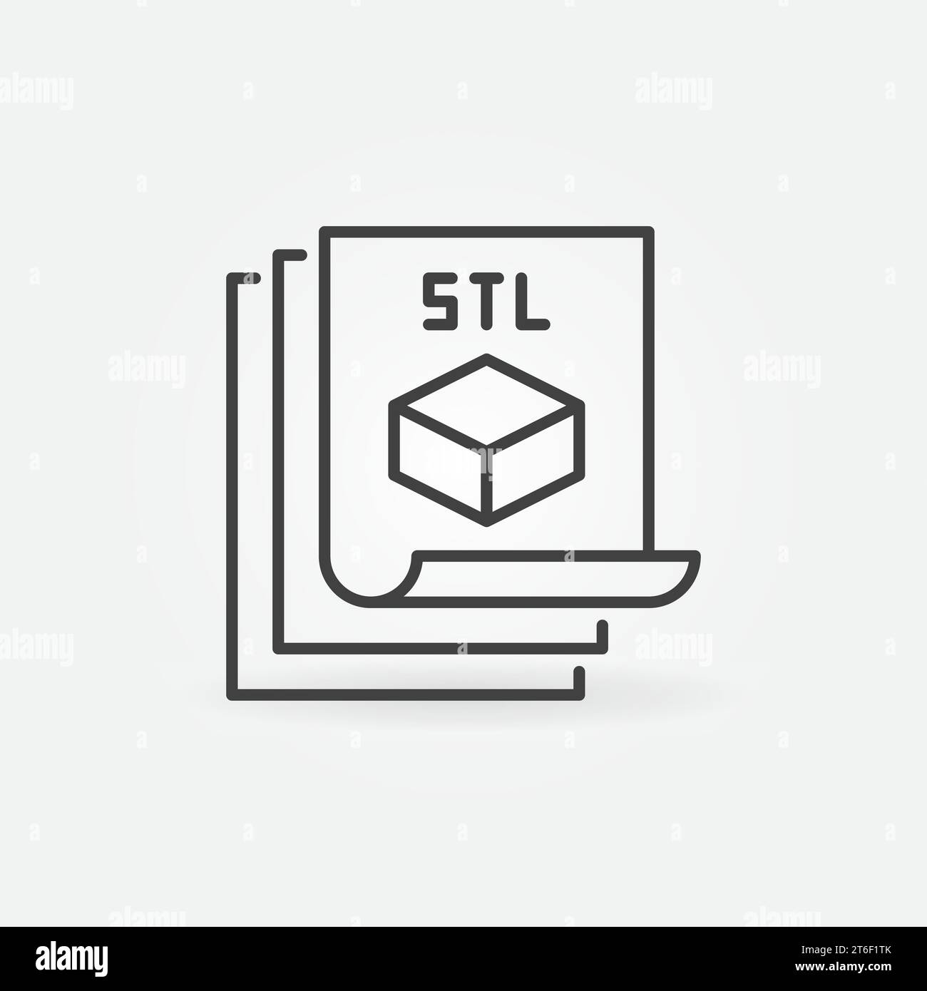 STL files for 3D Printing vector concept outline icon or symbol Stock ...