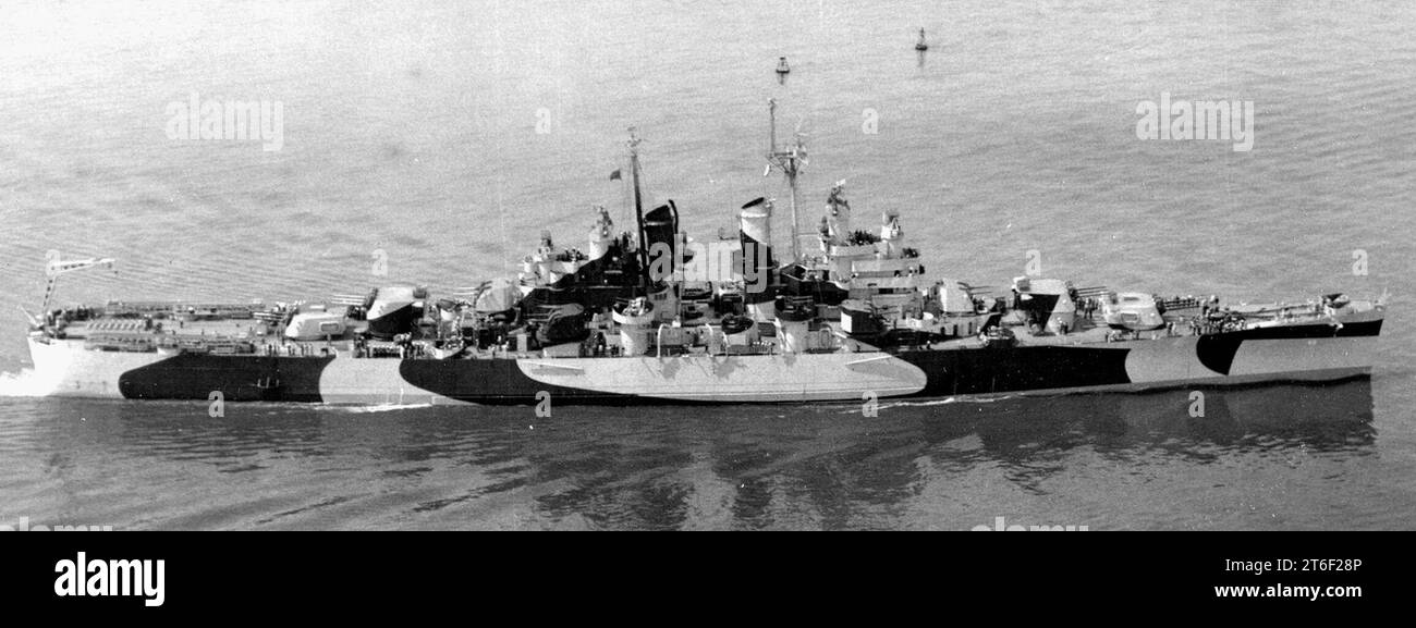 USS Pasadena (CL-65) underway off Boston, Massachusetts (USA), on 8 ...