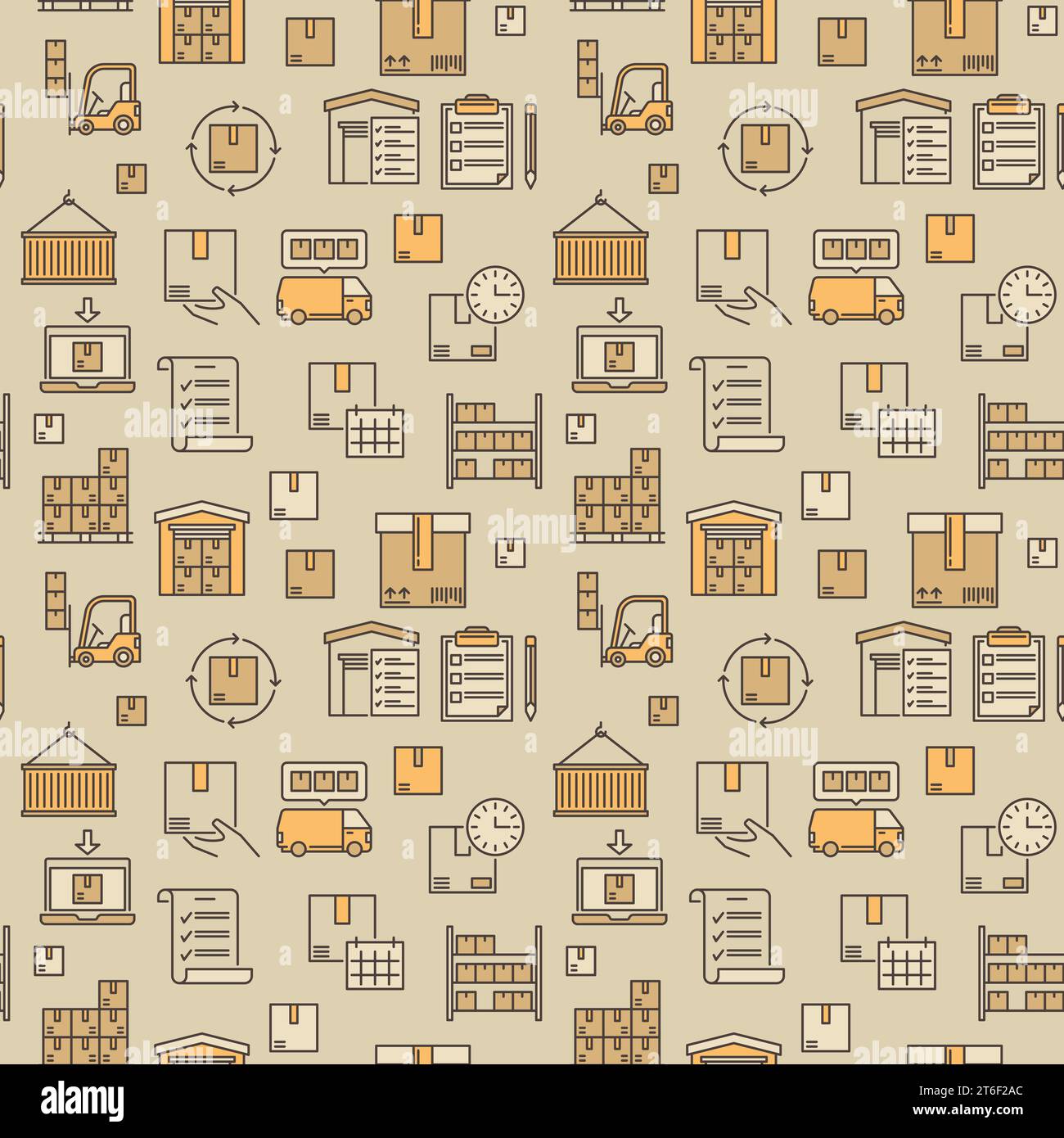 Logistics vector colored seamless background. Delivery concept creative ...