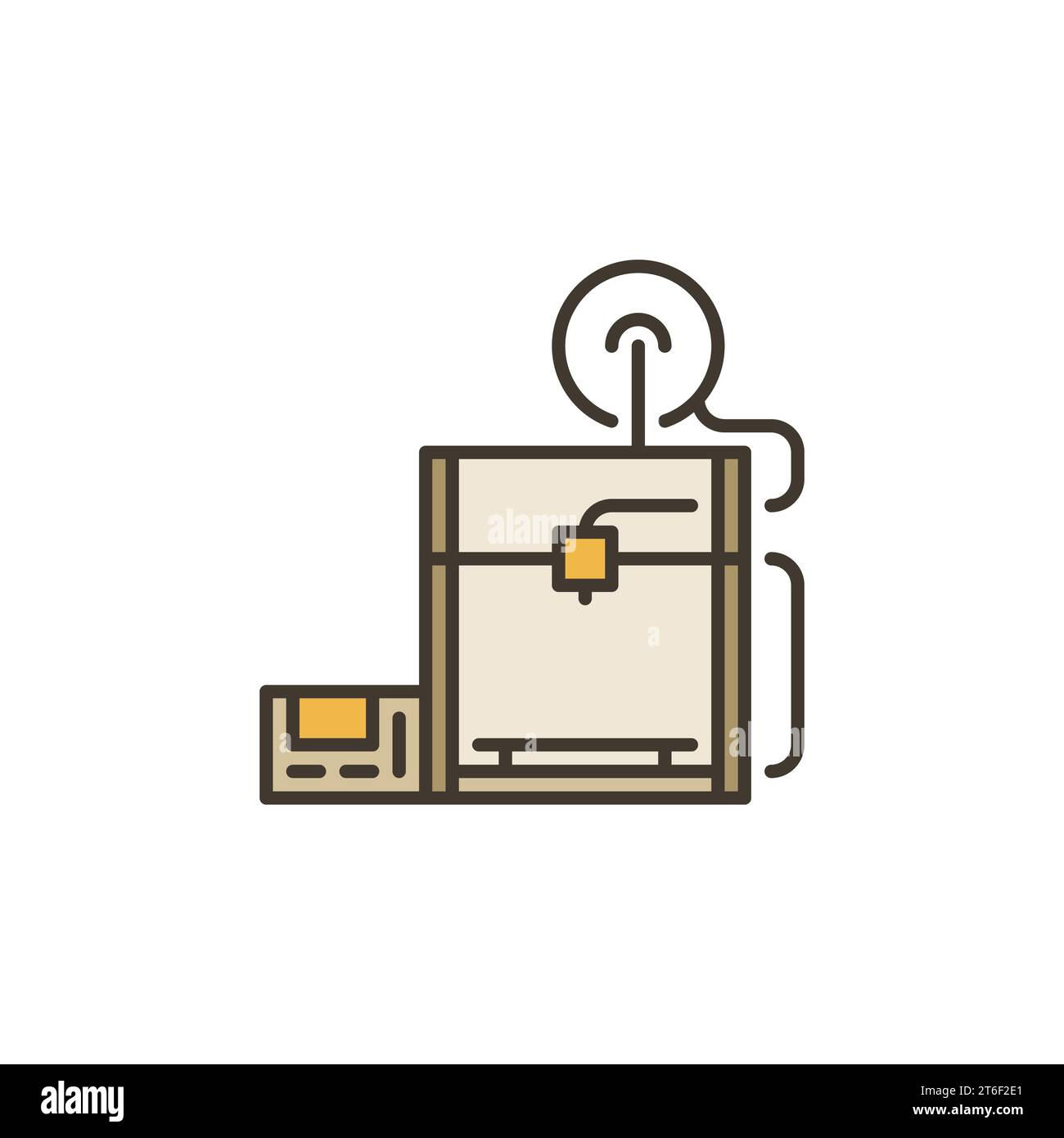 3D Printer vector Additive Manufacturing concept colored icon or logo ...