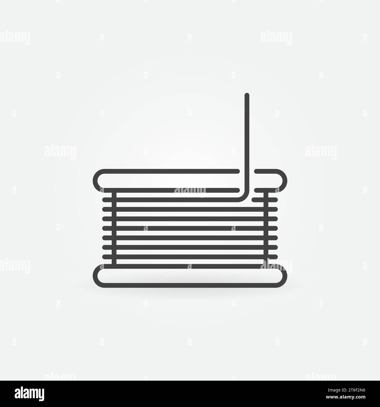 Filament Plastic Material for 3D printer vector concept icon or symbol ...