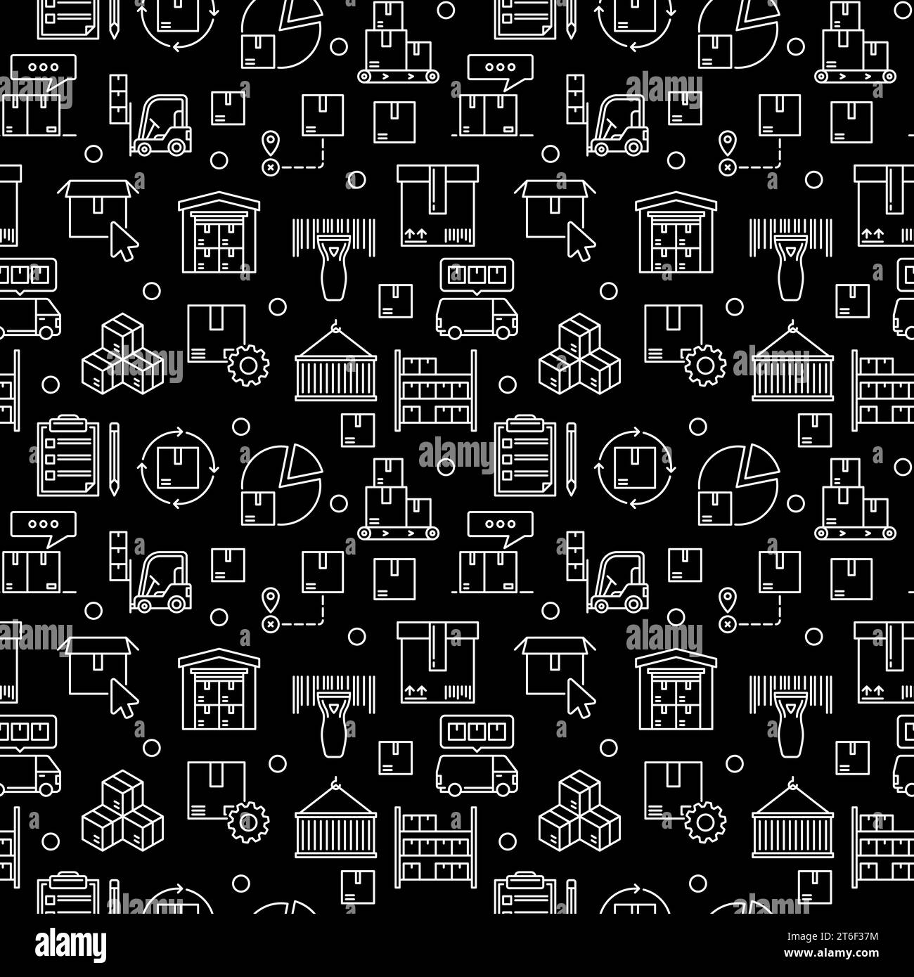 Storage vector seamless dark background. Logistics and Delivery concept ...