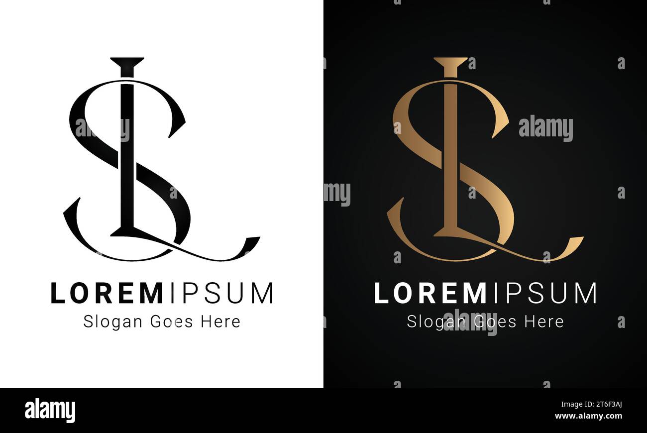 Luxury Initial SL or LS Monogram Text Letter Logo Design Stock Vector Image & Art - Alamy