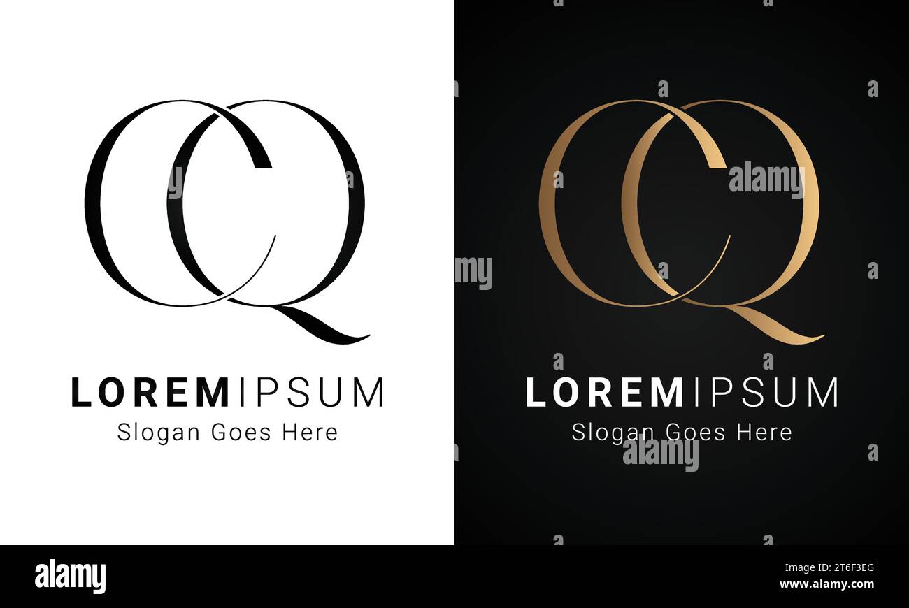Cq letter design hi-res stock photography and images - Alamy