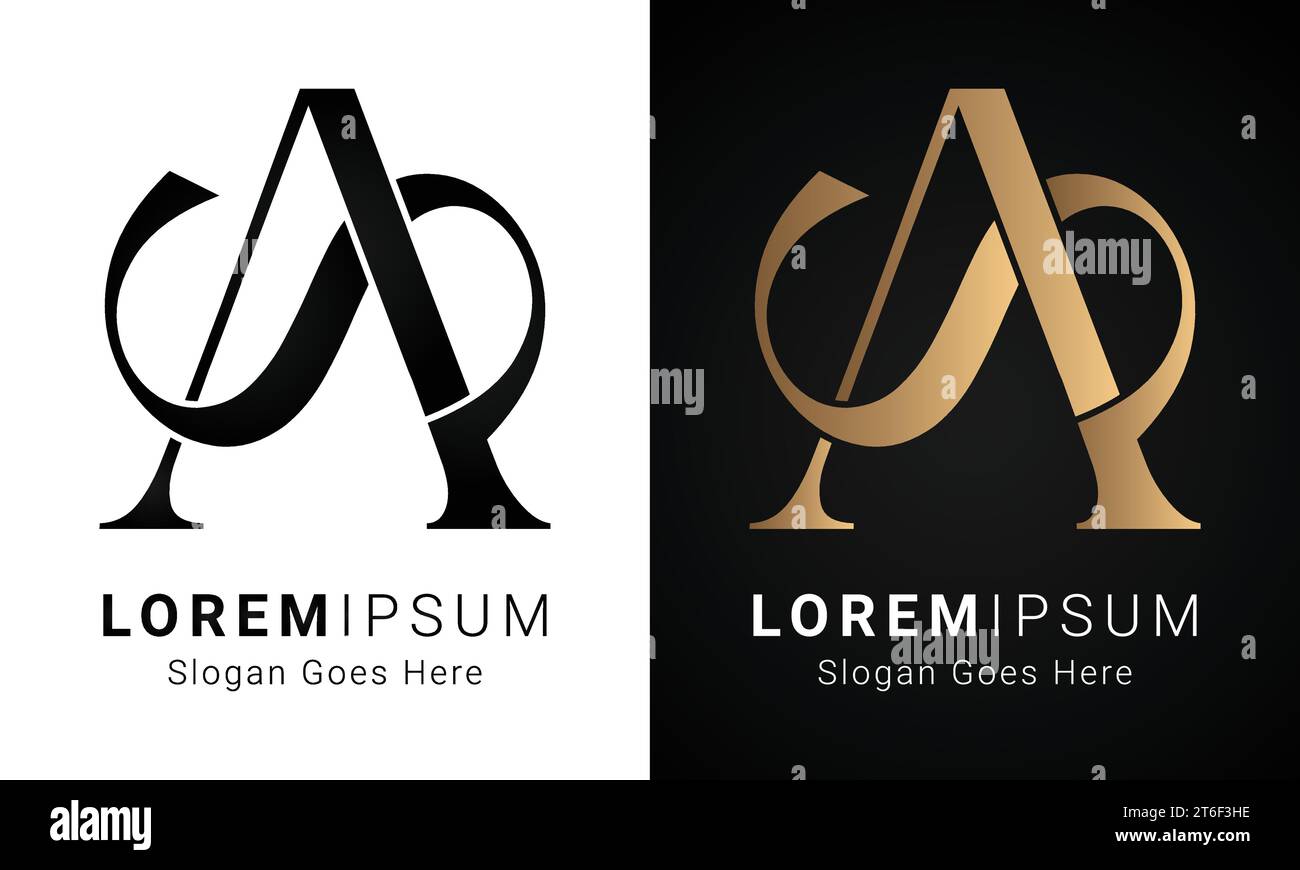 Luxury Initial SA or AS Monogram Text Letter Logo Design Stock Vector ...