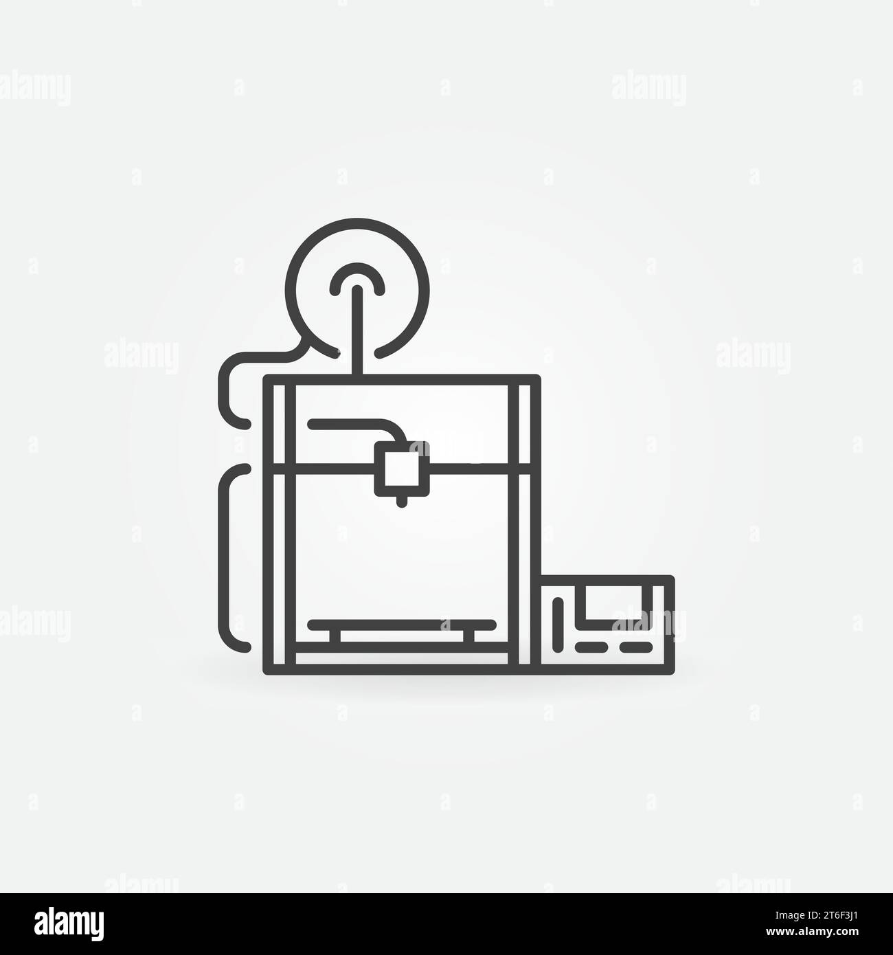 Three-Dimensional Printer vector Additive Manufacturing concept linear ...