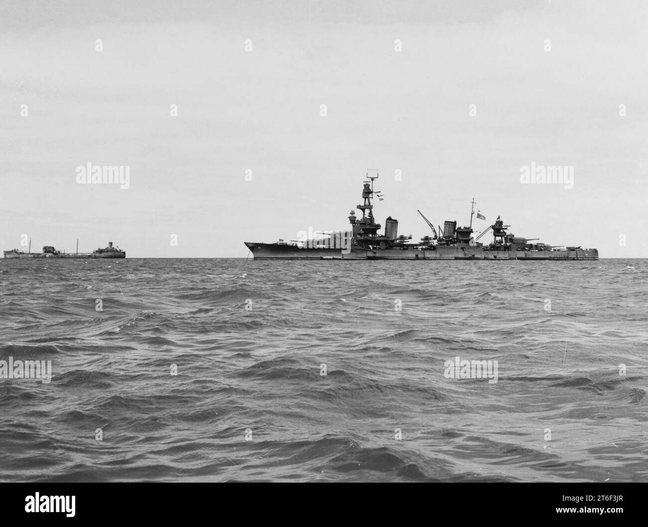 USS Pensacola (CA-24) at anchor in September 1942 Stock Photo - Alamy