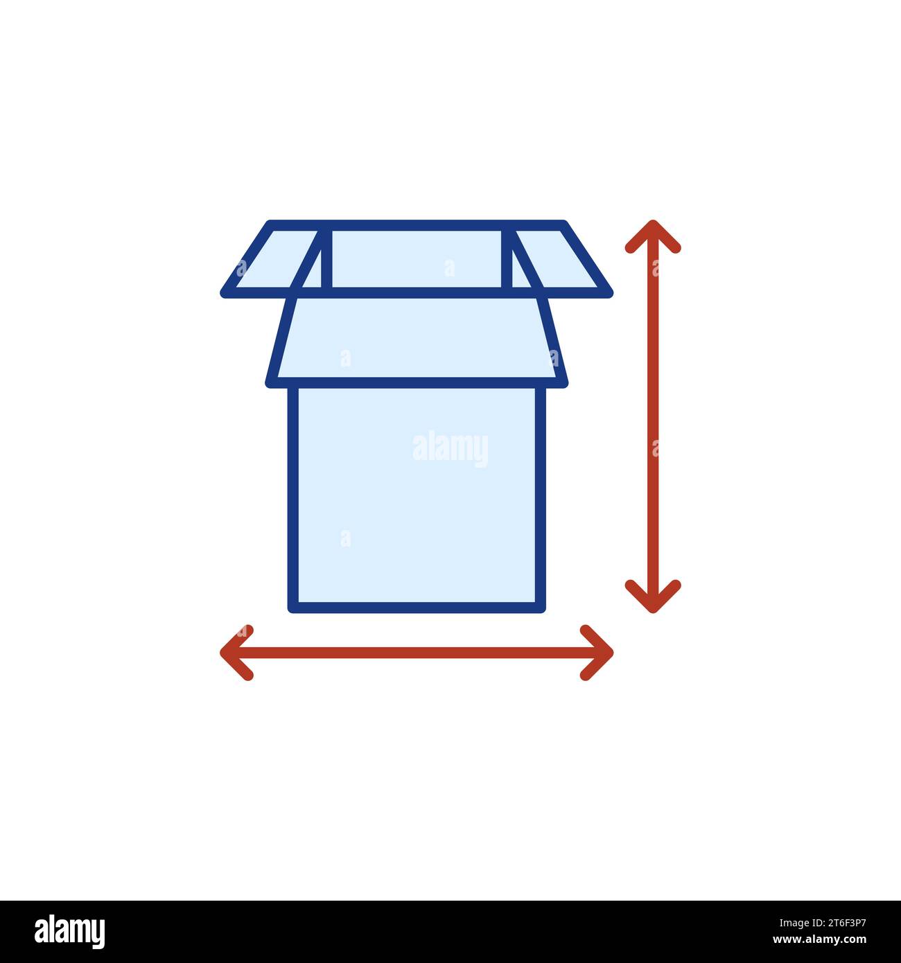 Box Measurement vector concept colored icon or design element Stock ...
