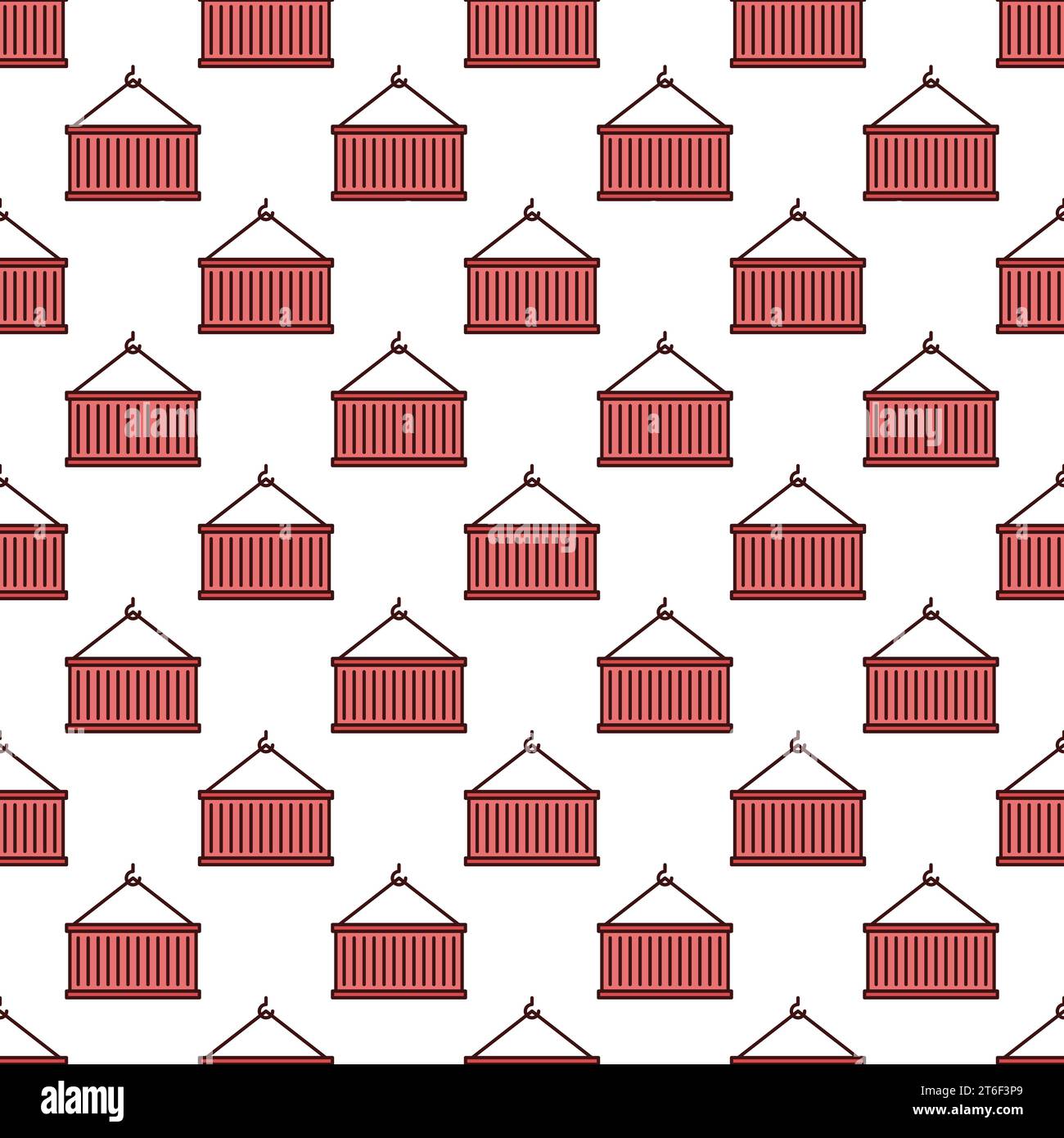 Red Containers vector Shipment concept seamless pattern or background ...