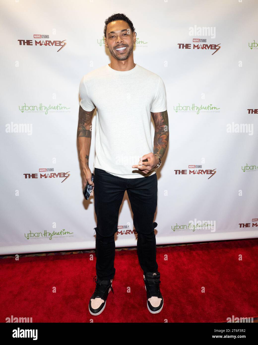 New York, USA. 31st Oct, 2023. Anthony Hairston attends the Urban Hydration Marvel private ...