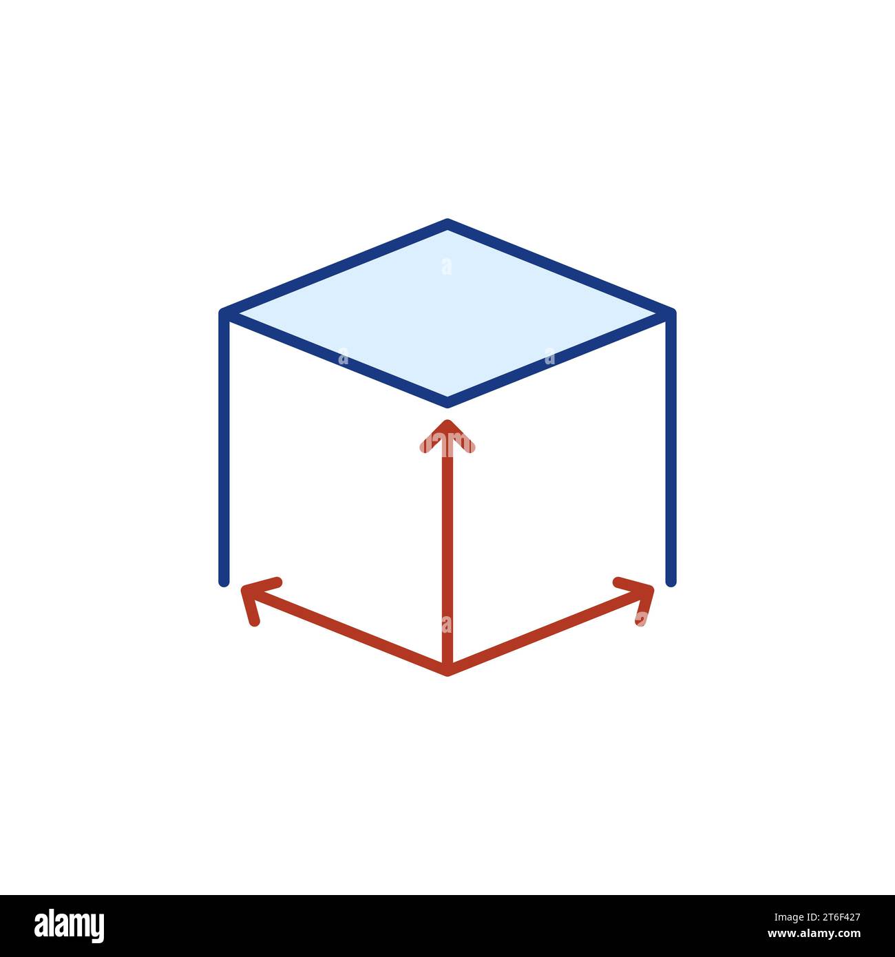 Cube Dimension vector concept colored icon or symbol Stock Vector Image ...