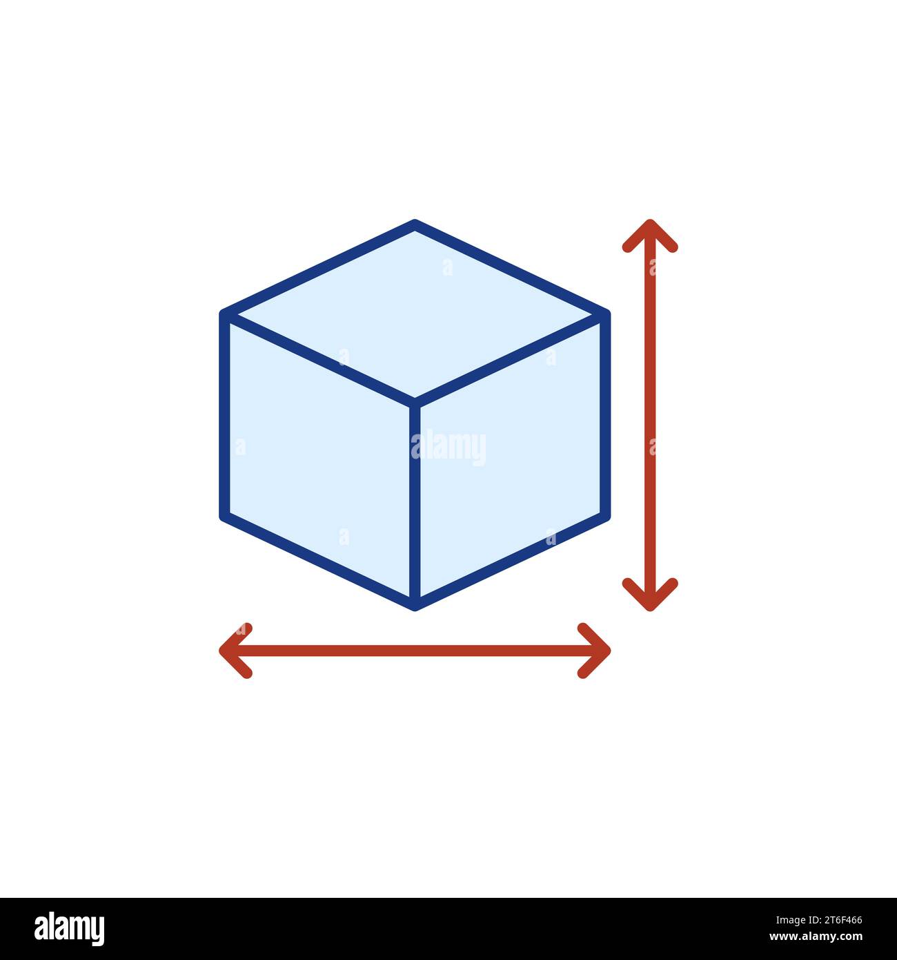 Cube Measurement vector concept colored icon or logo element Stock ...