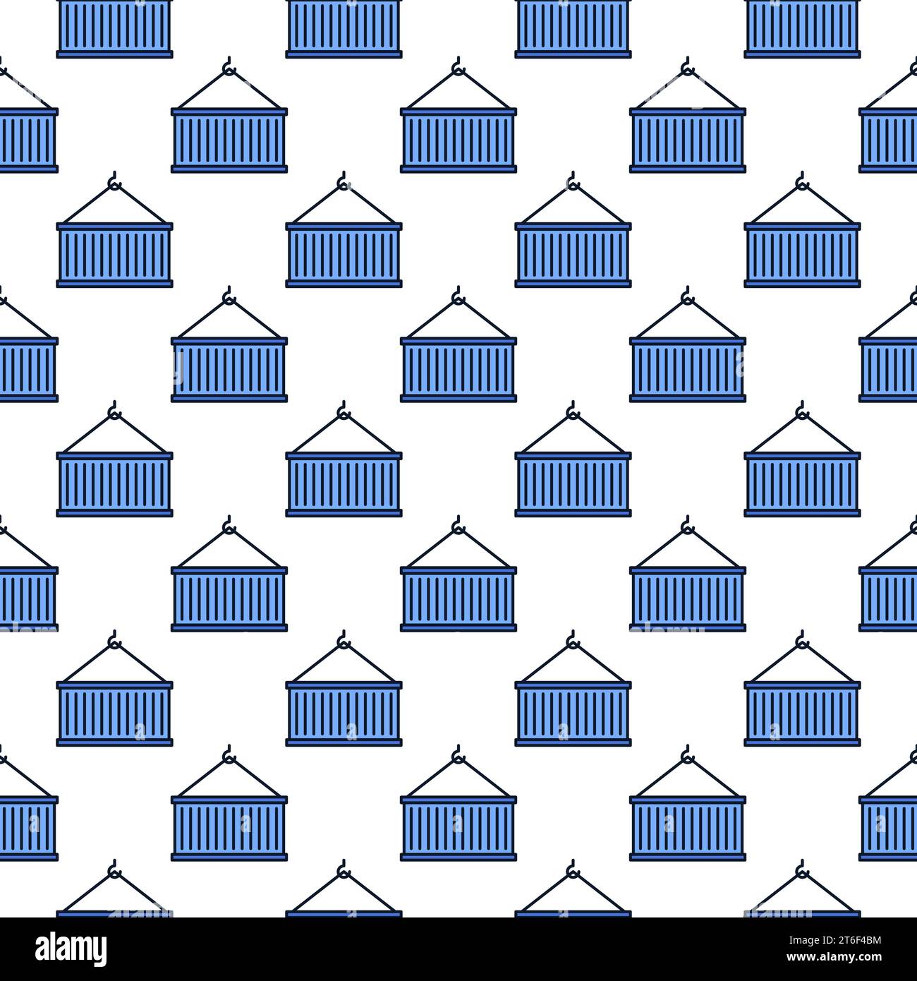 Blue Container seamless background - vector Shipment concept pattern ...