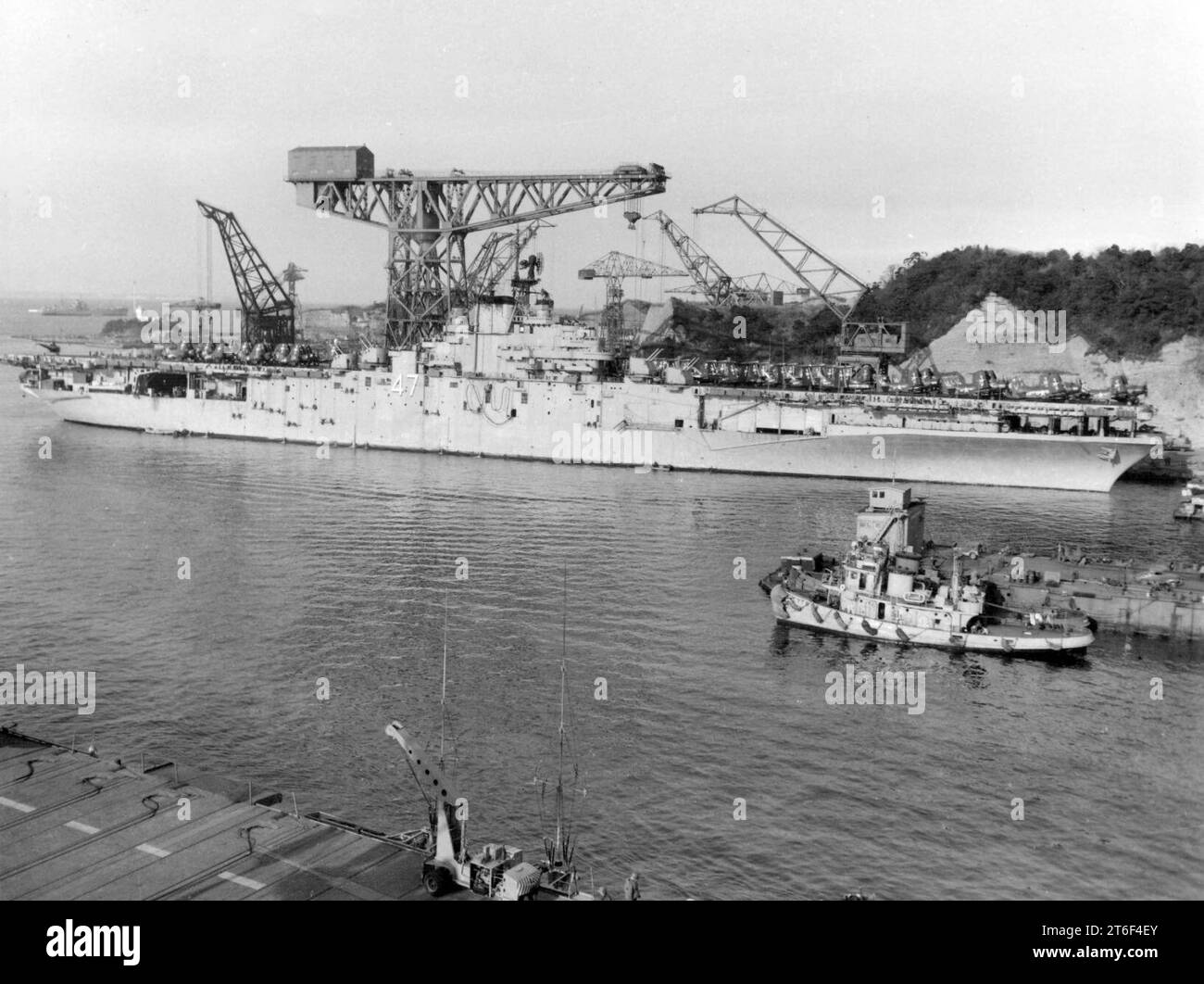 USS Philippine Sea (CV-47) at Yokosuka February 1951 Stock Photo - Alamy