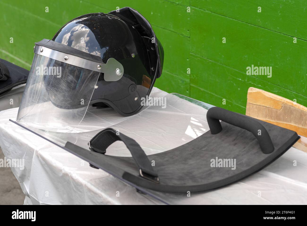 Protective clothes policeman. Police. A helmet, armor - a bulletproof ...