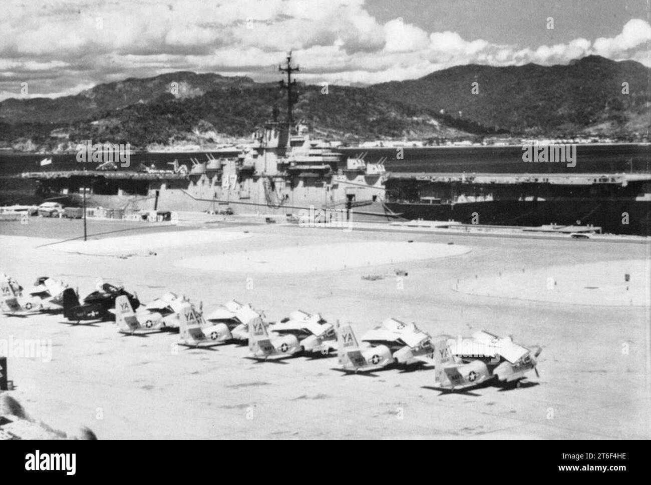 USS Philippine Sea (CVS-47) at Subic Bay in 1958 Stock Photo - Alamy