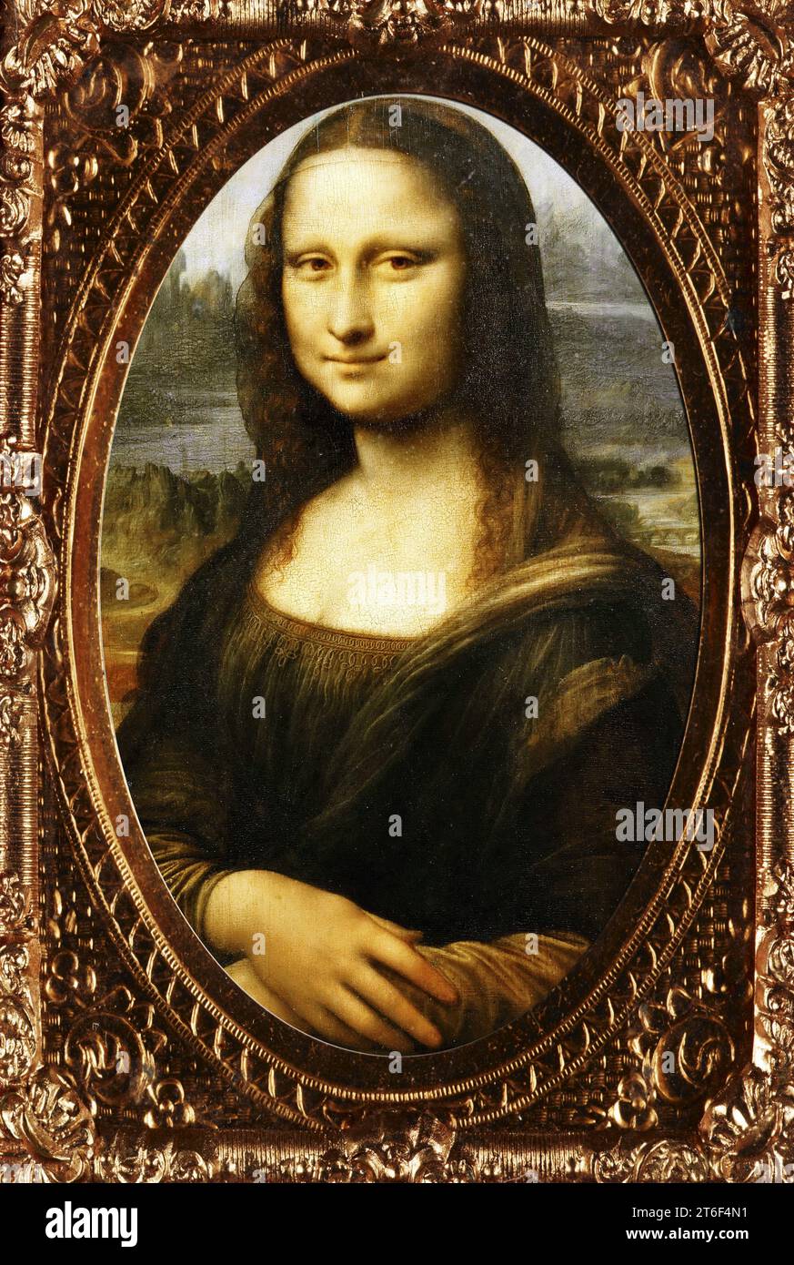 Mona Lisa framed in a antique photo frame Stock Photo - Alamy