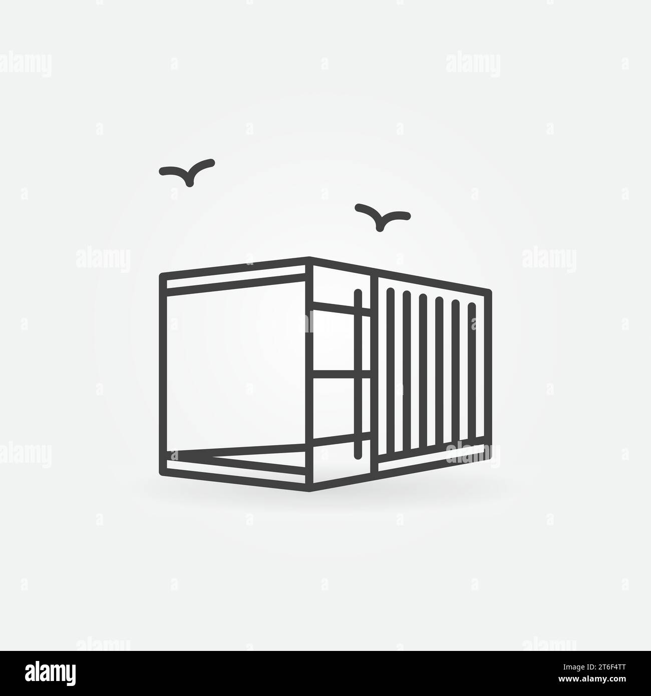 Opened Container vector Transportation concept outline icon or symbol ...