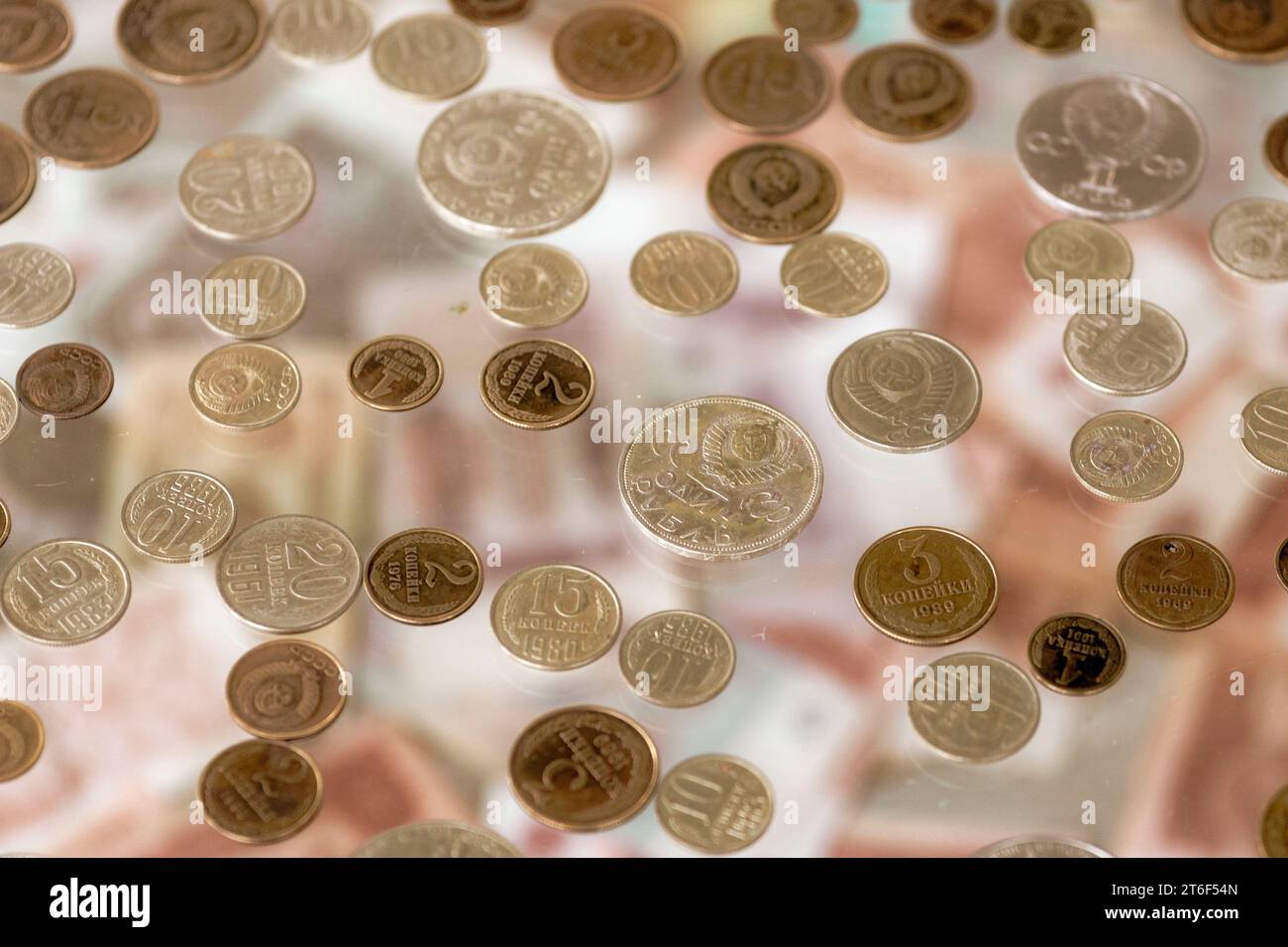 Background with coins.money, banknotes. Business,Savings, finance ...