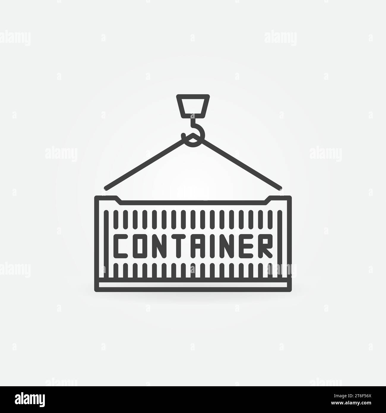 Container vector Intermodal Cargo concept linear icon or symbol Stock ...