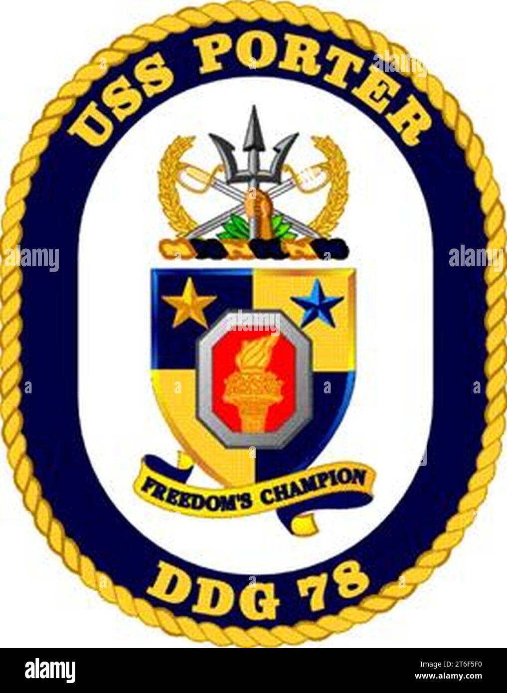 USS Porter (DDG-78) Coat of Arms Stock Photo - Alamy
