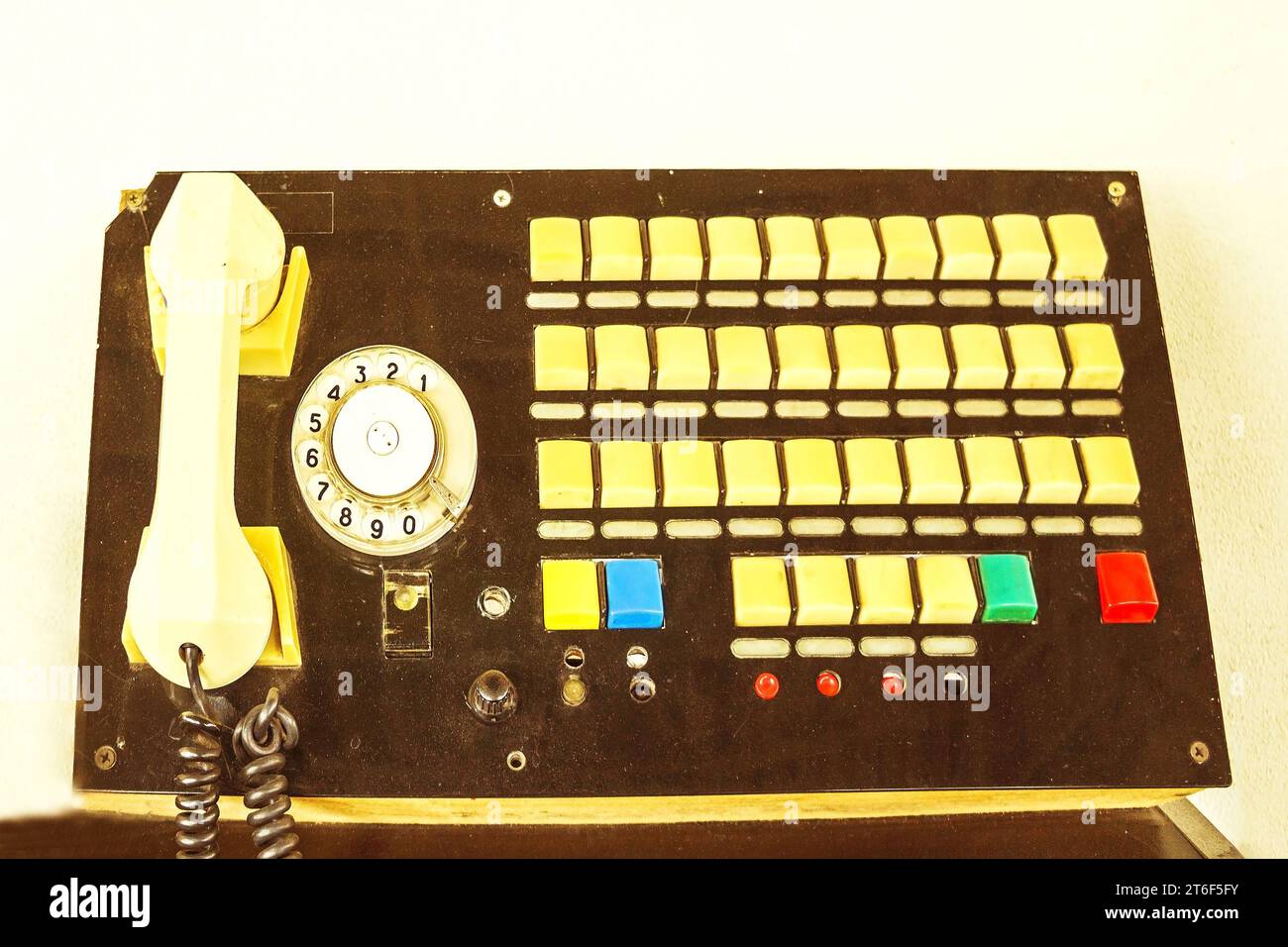 Retro telephone . old telephon with rotary dial. vintage phone with ...