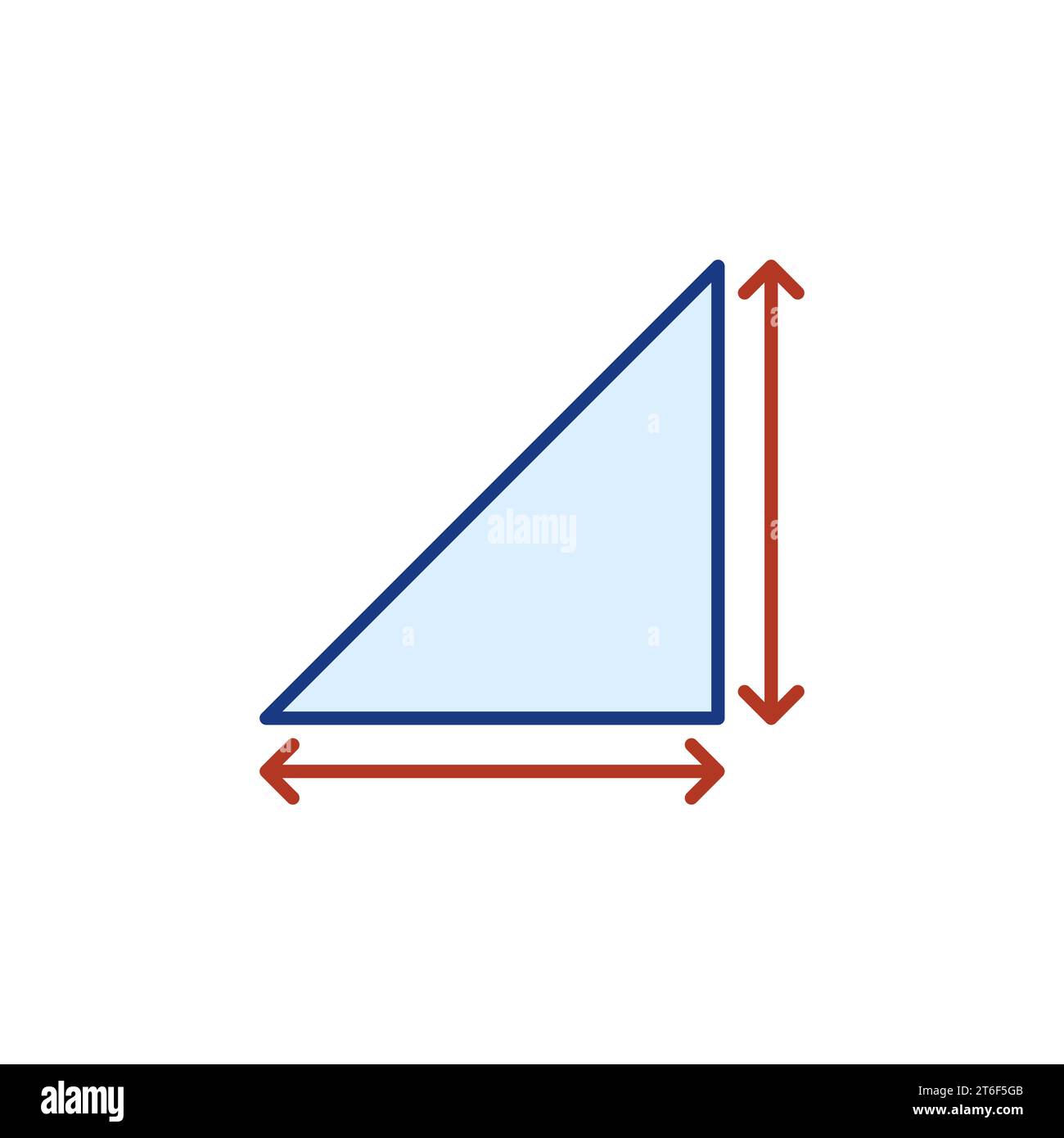 Triangle Dimensions vector concept colored icon or design element Stock ...