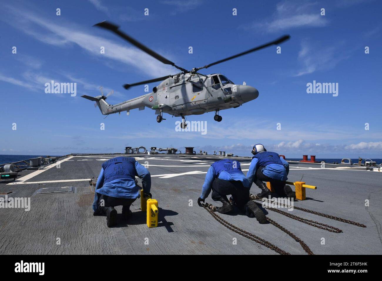 USS Porter conduct flight operations during exercise Dynamic Manta 2017 ...