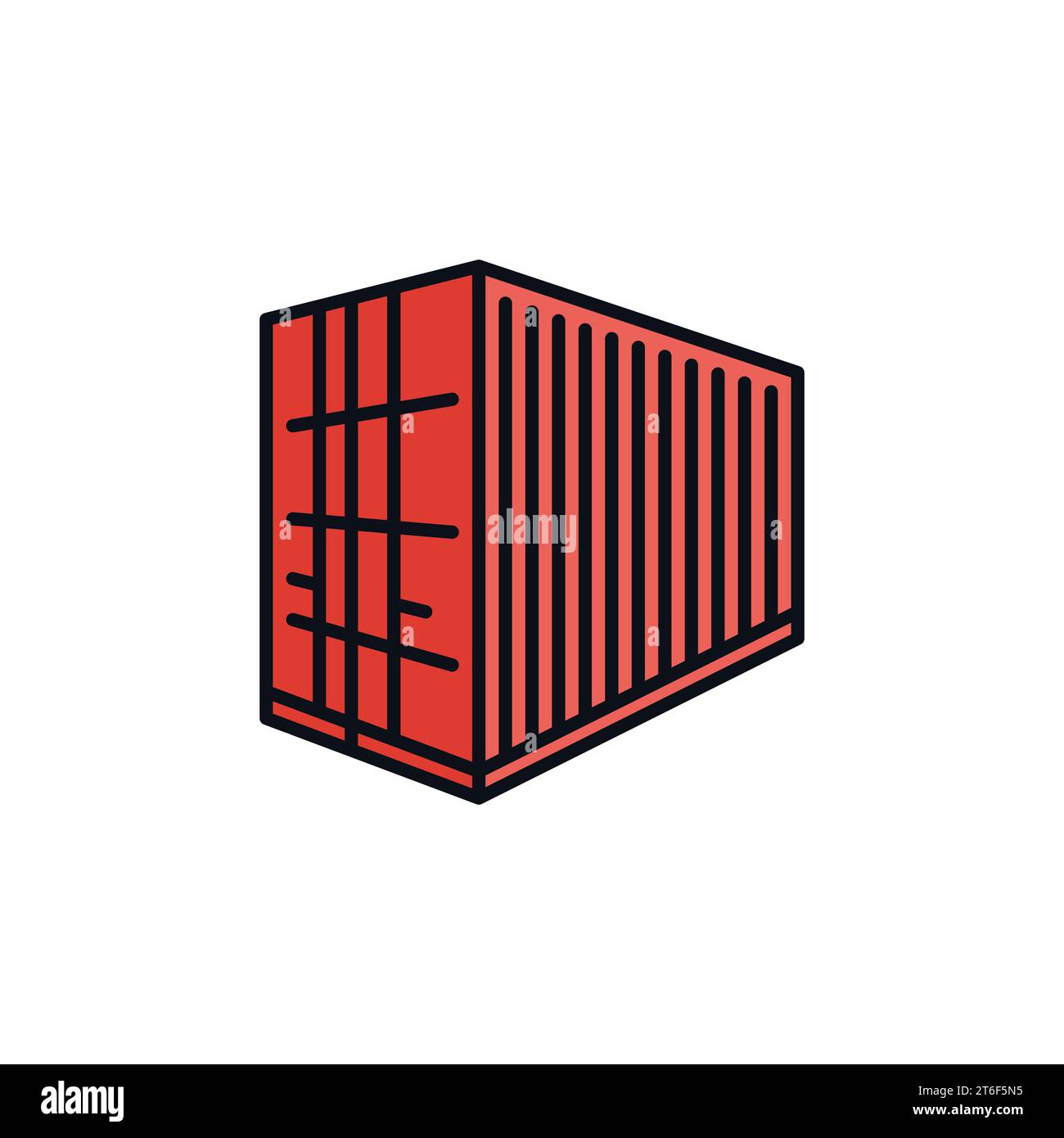 Container vector Shipping concept simple red icon or symbol Stock ...